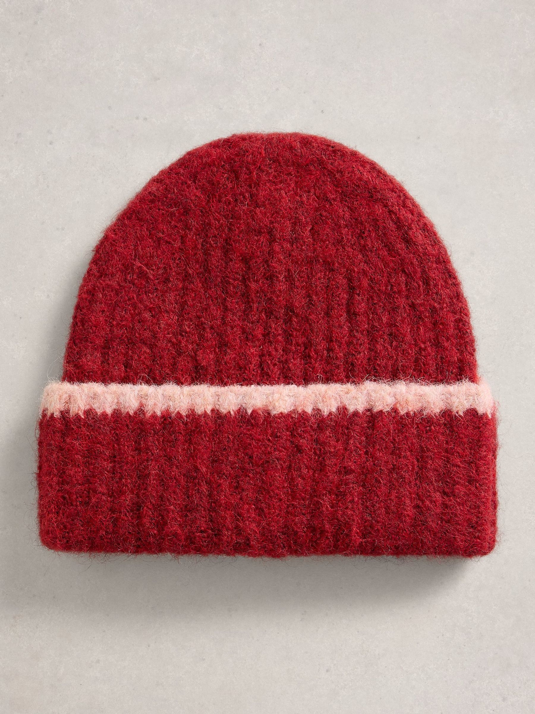 Buy White Stuff Red Emma Knitted Beanie from Next Ireland