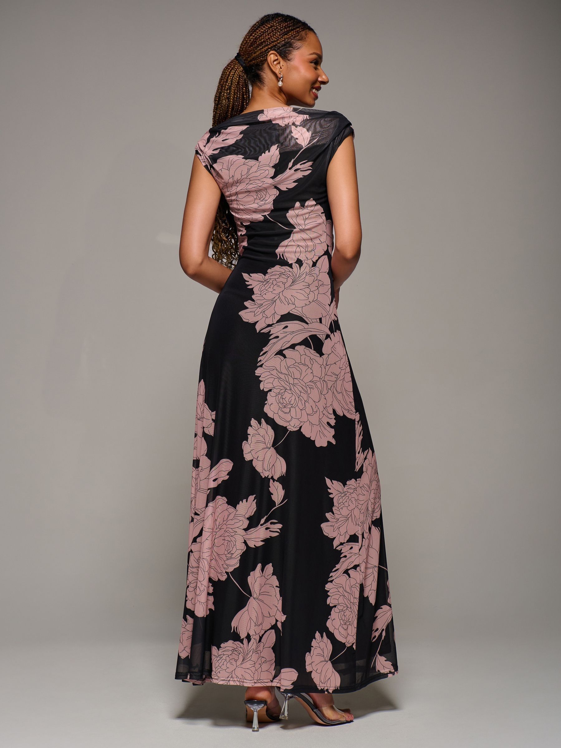 Buy Jolie Moi Pink Multiway Neckline Mesh Maxi Dress from Next Australia