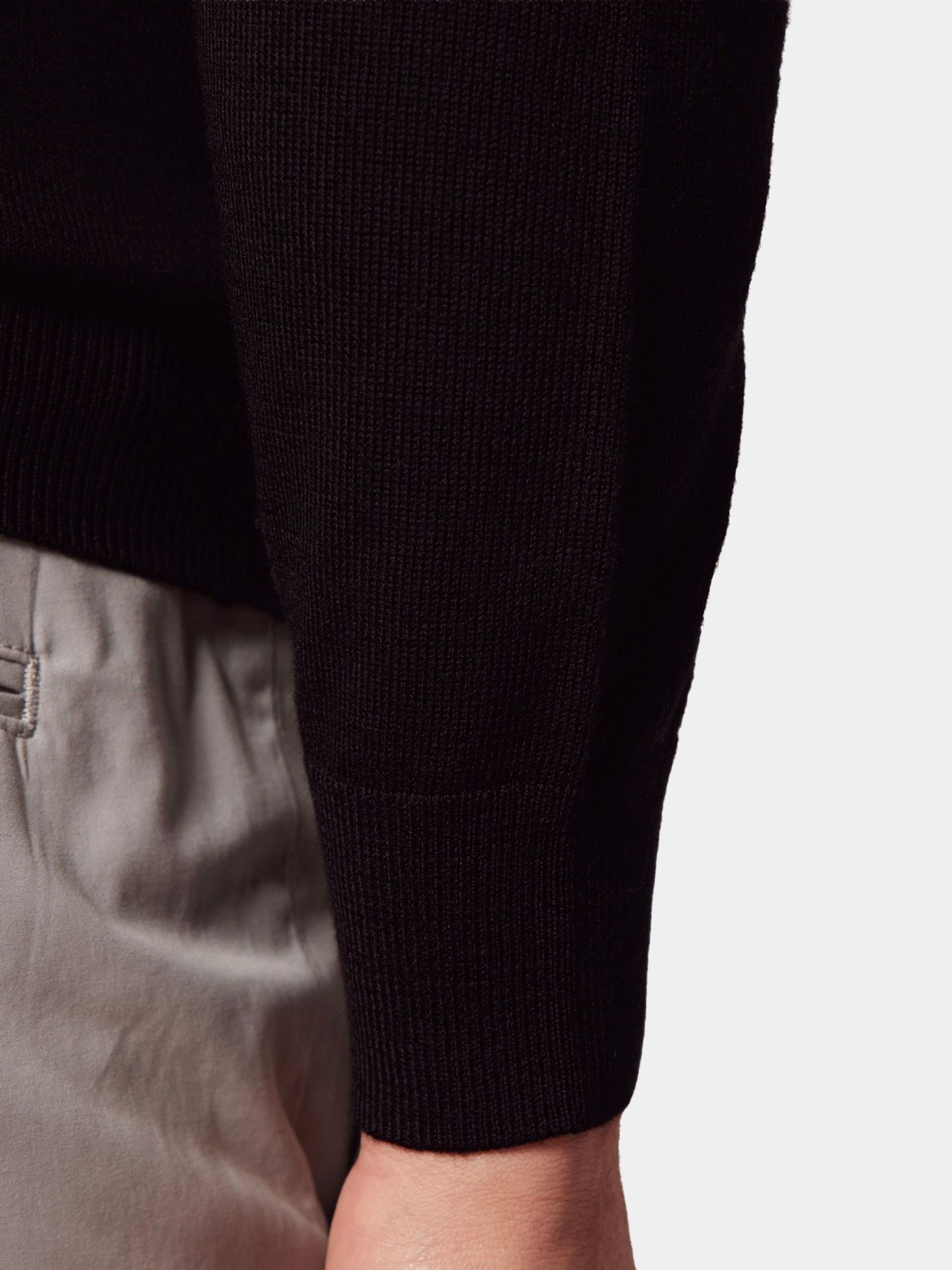 Buy Hawes & Curtis Merino Roll Neck Black Jumper from Next Ireland