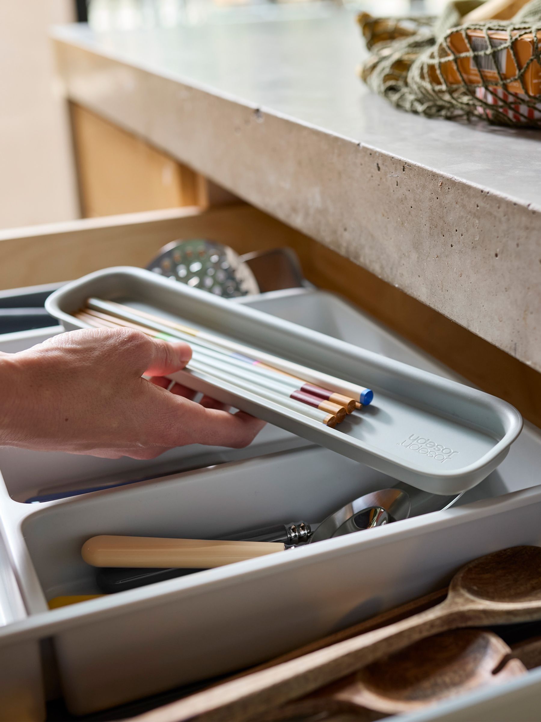 Buy Joseph Joseph Light Stone DrawerStore™ Expanding Cutlery Organiser ...