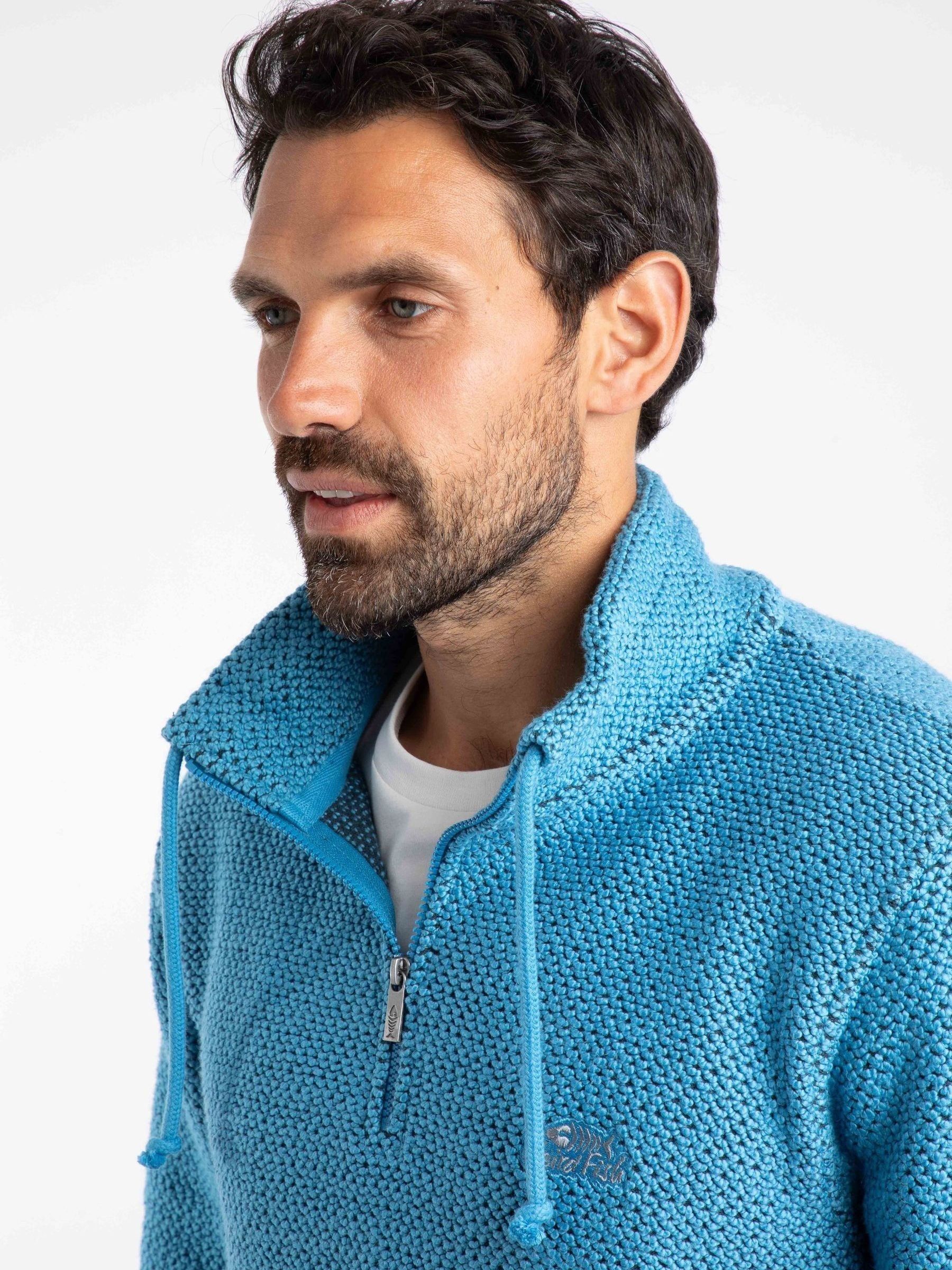 Buy Weird Fish Blue Cruiser 1/4 Zip Macaroni Fleece from Next New Zealand