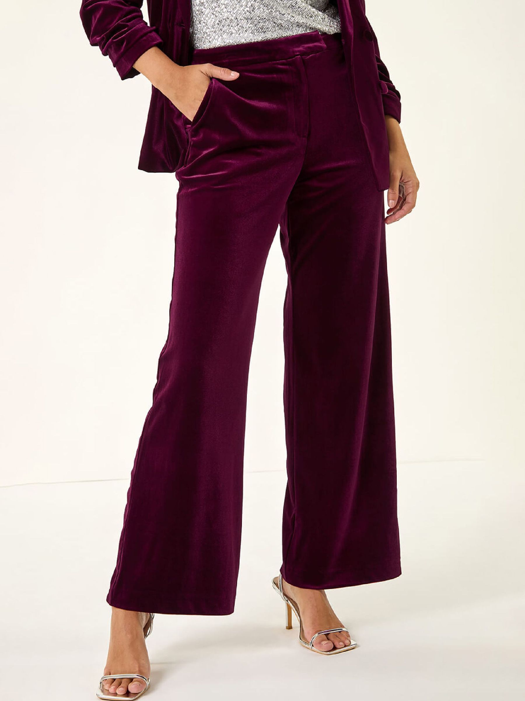 Buy Roman Red Velvet Full Length Trousers from the Next UK online shop