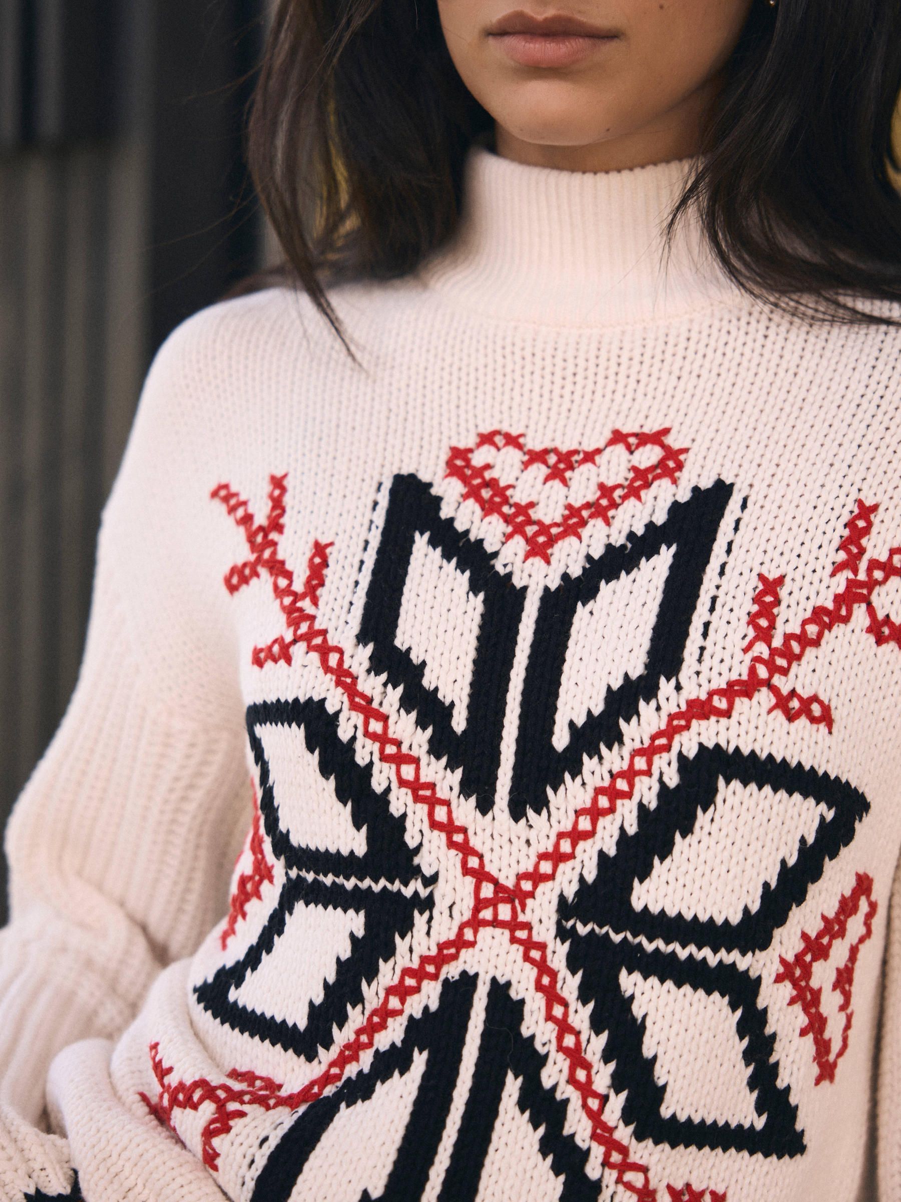 Buy Mint Velvet White Snowflake Knit Jumper from Next Canada