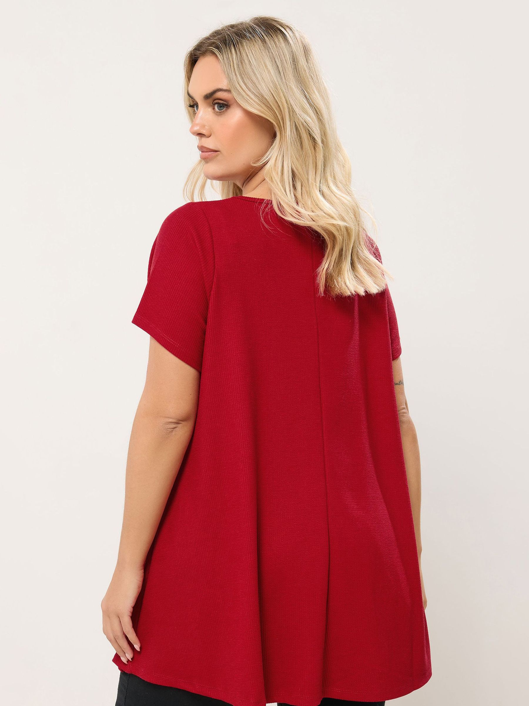 Buy Yours Curve Red Ribbed Swing Top from Next Gibraltar
