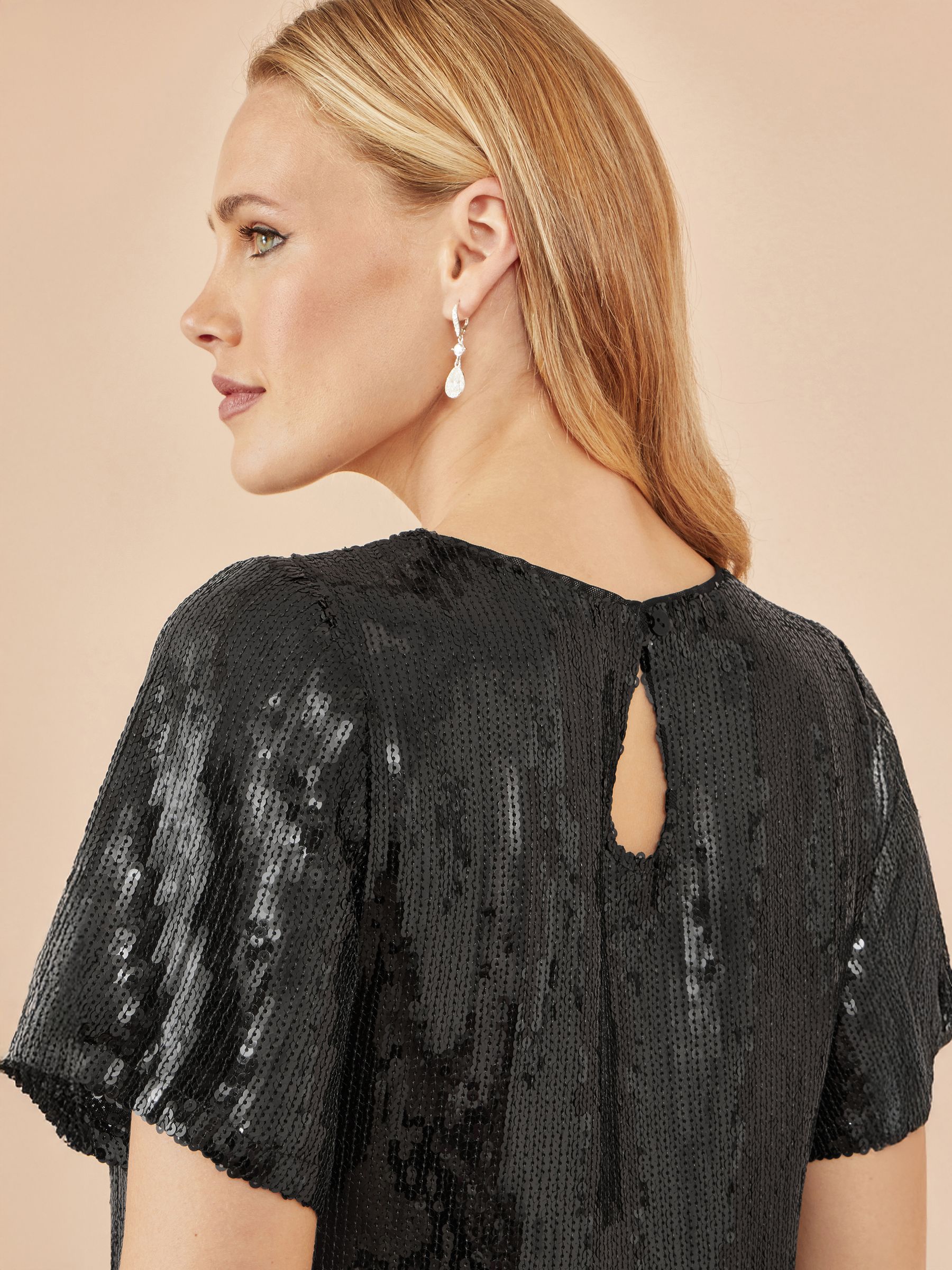 Buy Yumi Black Sequin Tassels Hem Midi Tunic Dress from Next South Africa