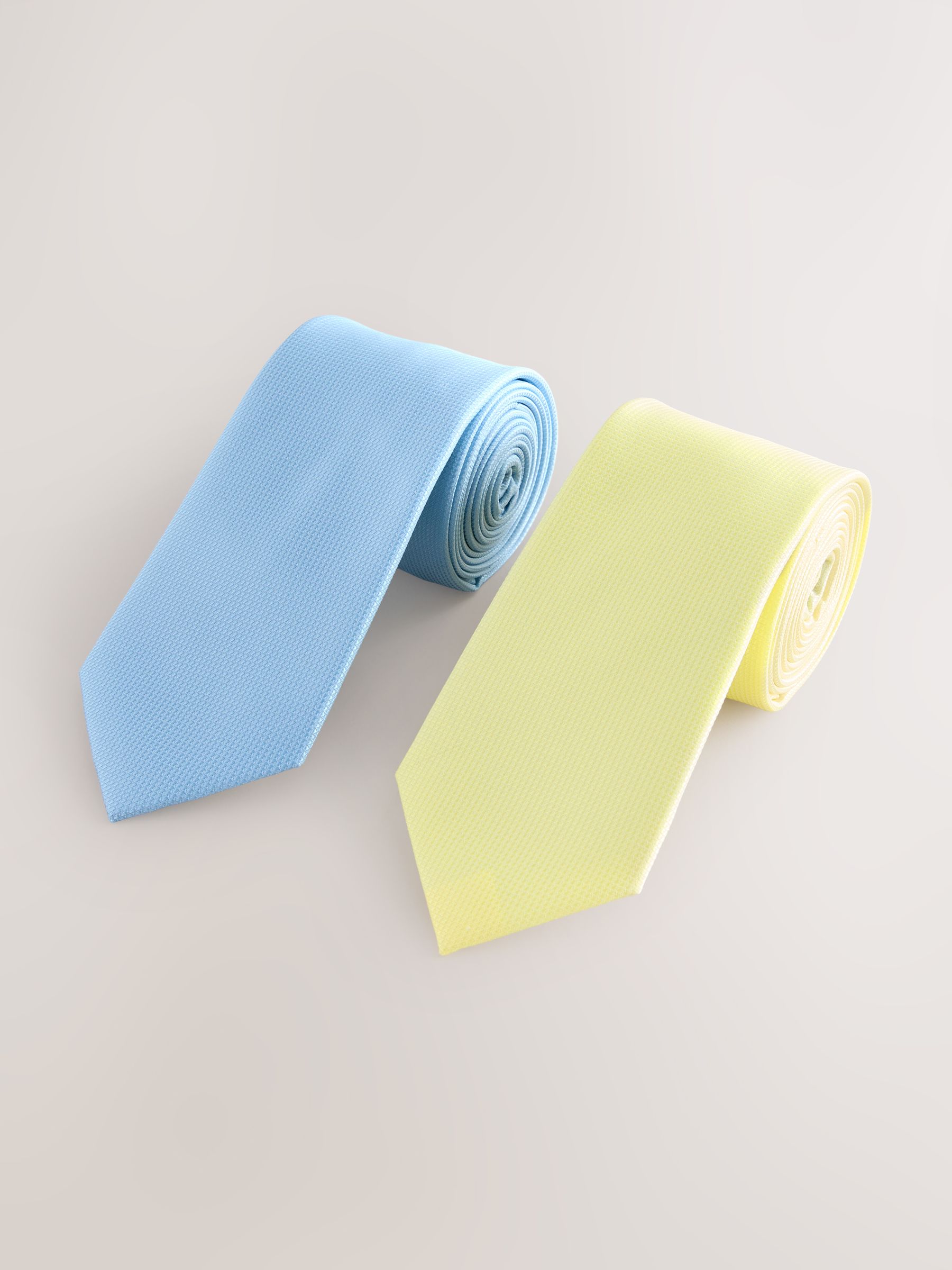 Buy Blue/Yellow Textured Ties 2 Pack from the Next UK online shop