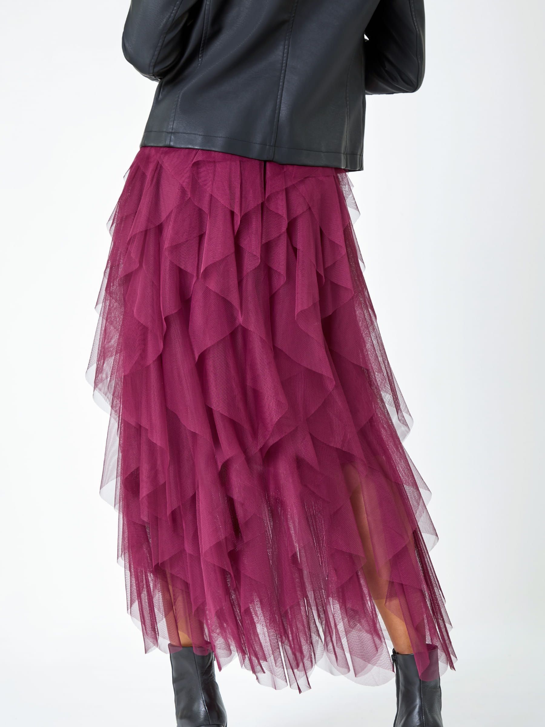 Buy Roman Red Elasticated Mesh Layered Skirt from Next South Africa