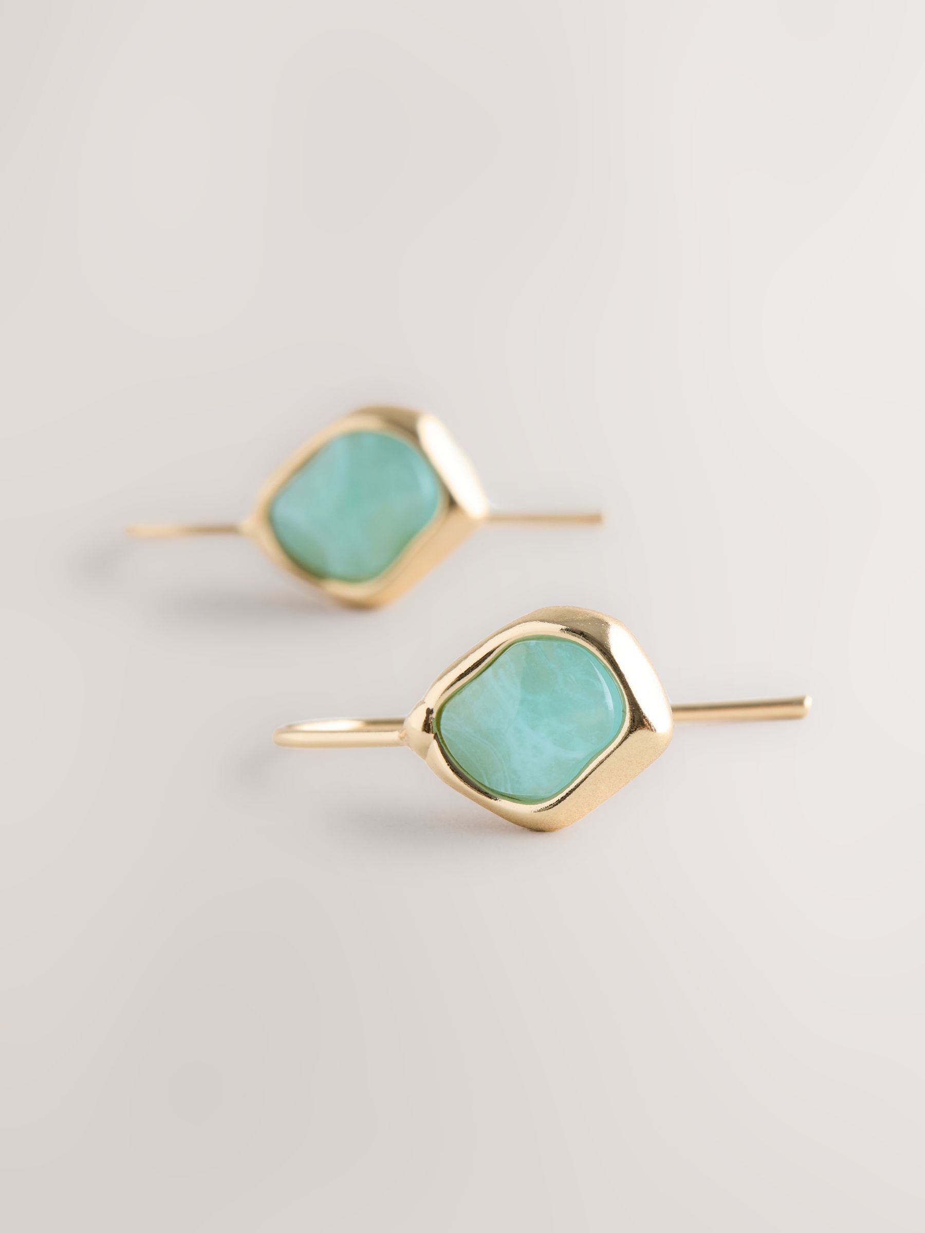 Buy Gold Tone Stone Detail Earrings from the Next UK online shop