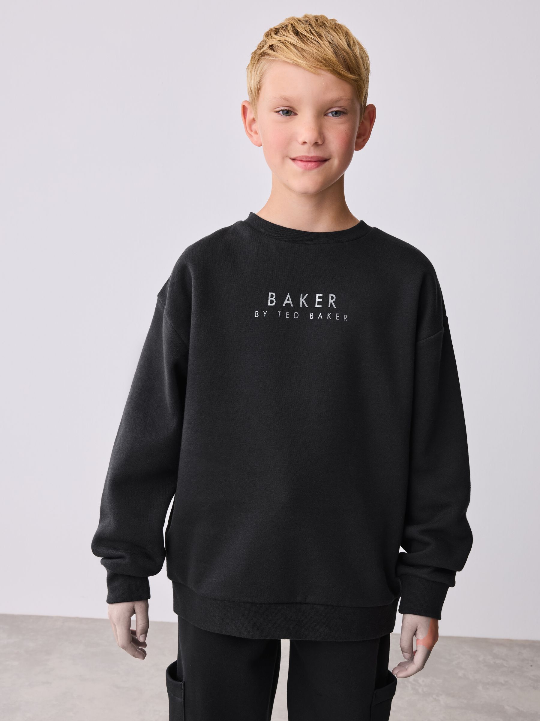 Buy Baker by Ted Baker Oversized Letter Graphic Print Sweatshirt and ...