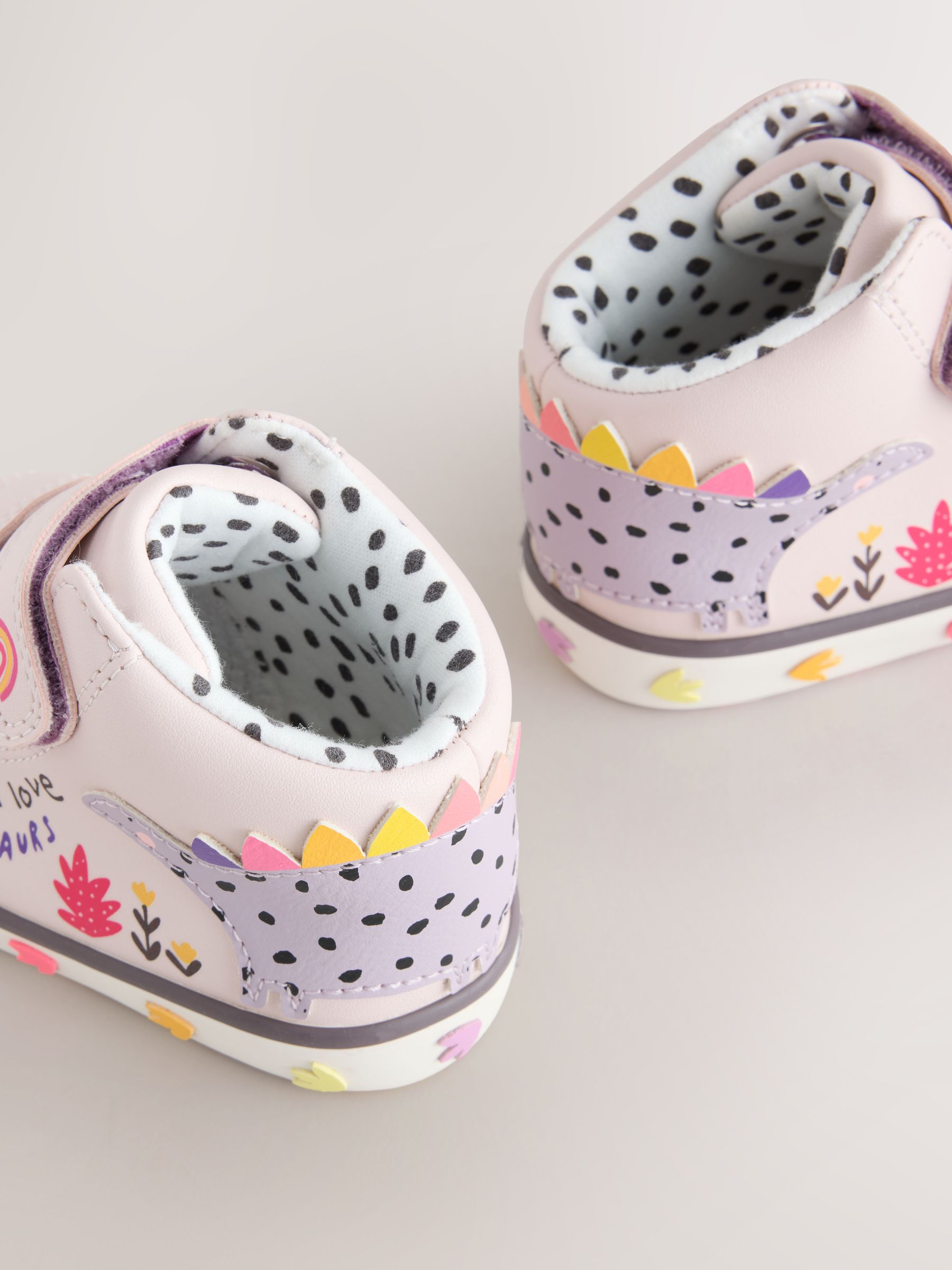 Buy Lilac Purple Dinosaur Standard Fit (F) Touch Fastening High Top ...