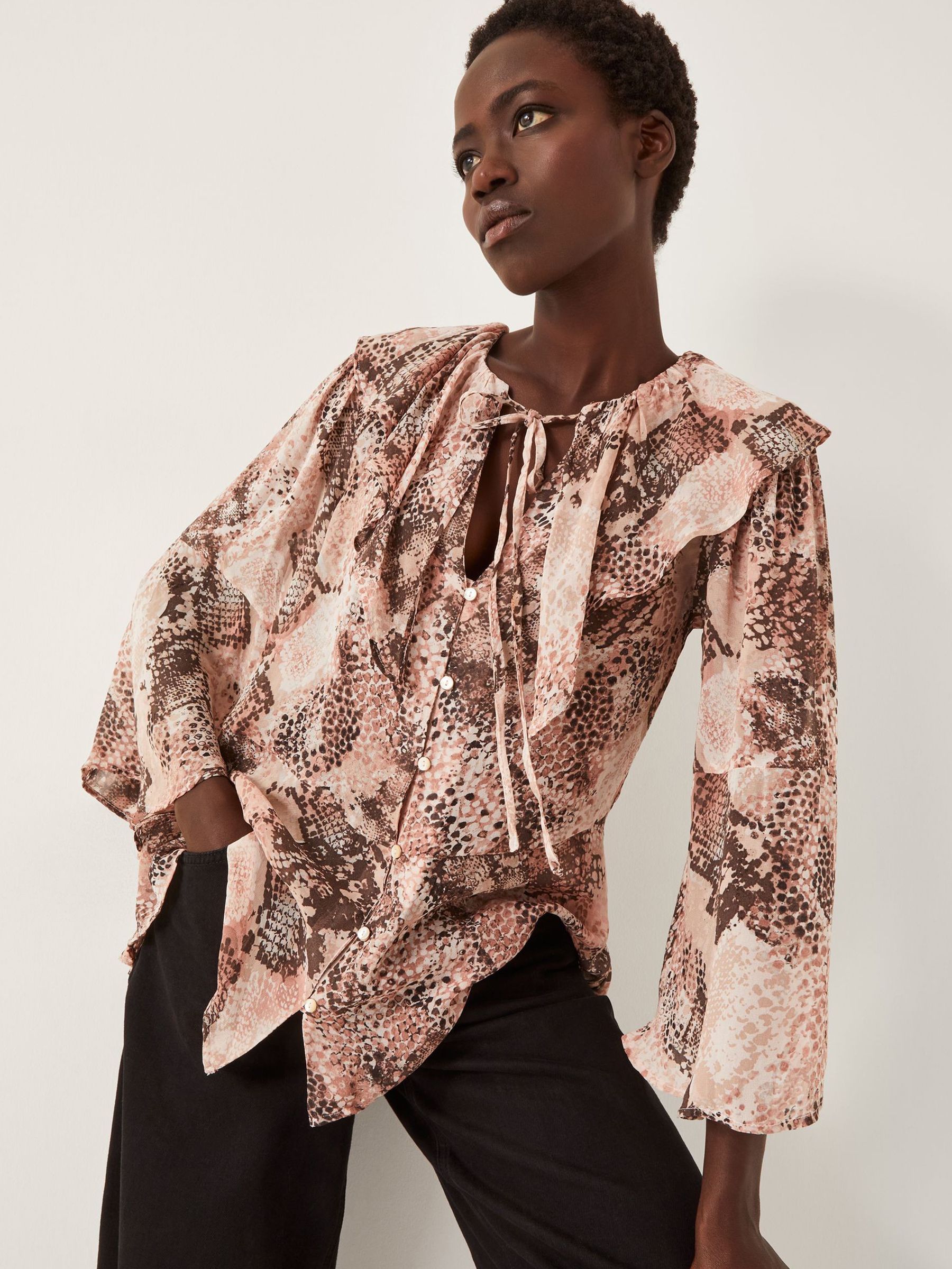 Buy Monsoon Pink Synthia Snake Print Blouse from Next Gibraltar