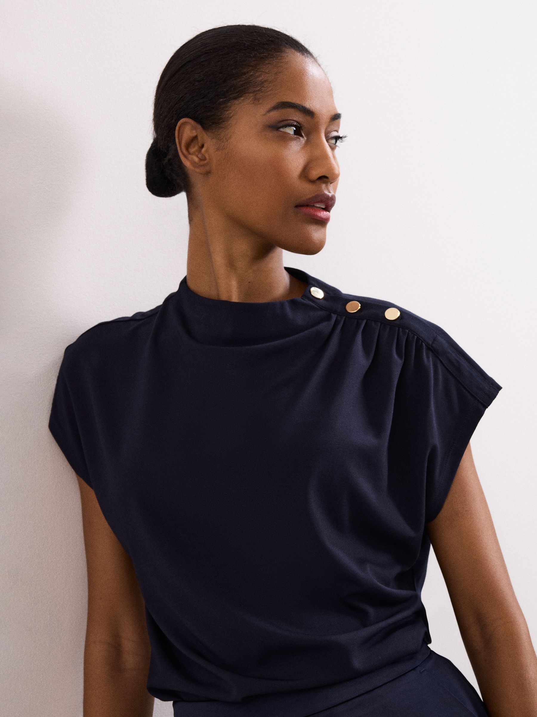 Buy Phase Eight Blue Paige Ponte Top from the Next UK online shop