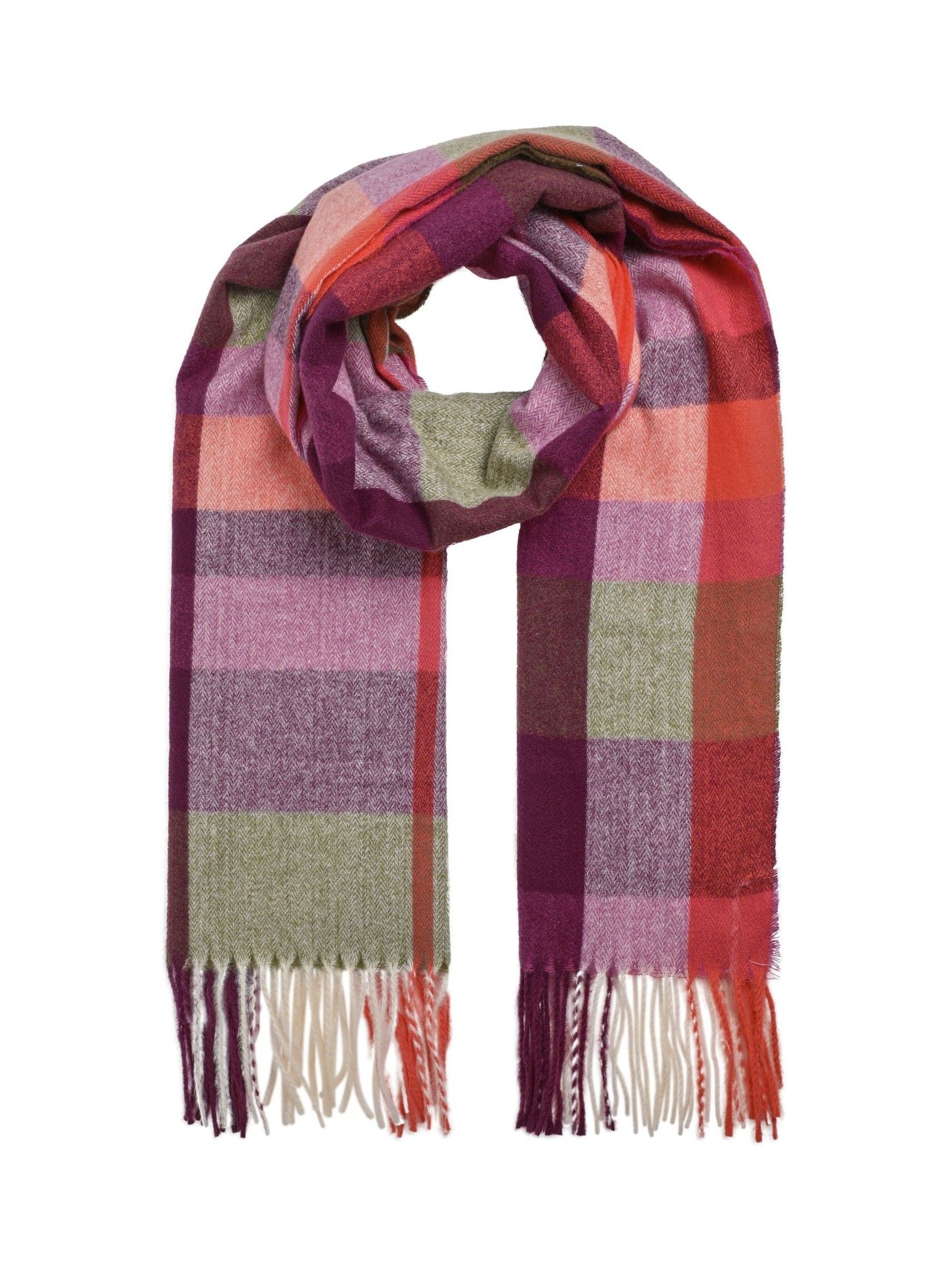 Buy Weird Fish Purple Badida Brushed Check Scarf from Next USA