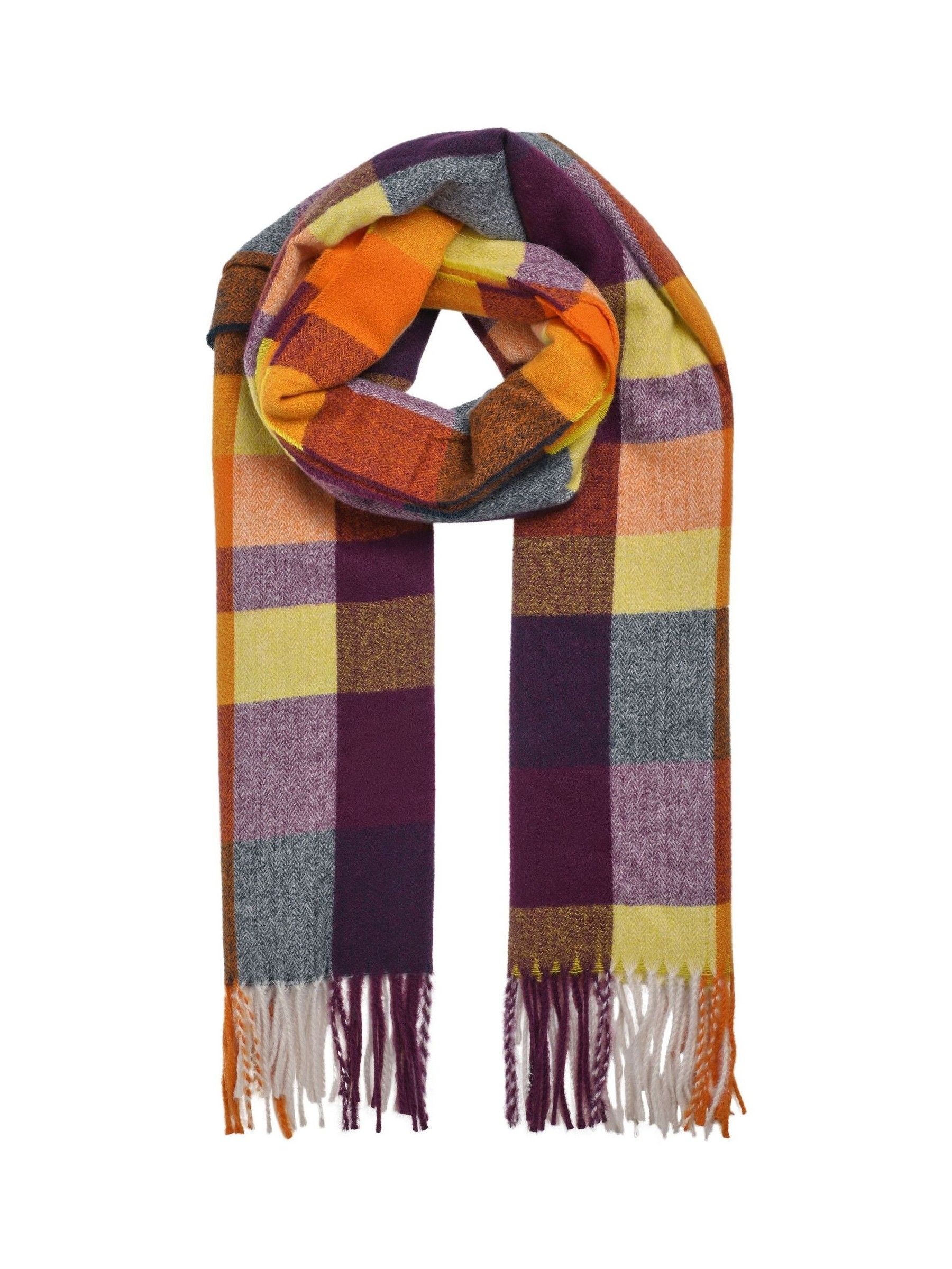 Buy Weird Fish Orange Badida Brushed Check Scarf from Next Canada