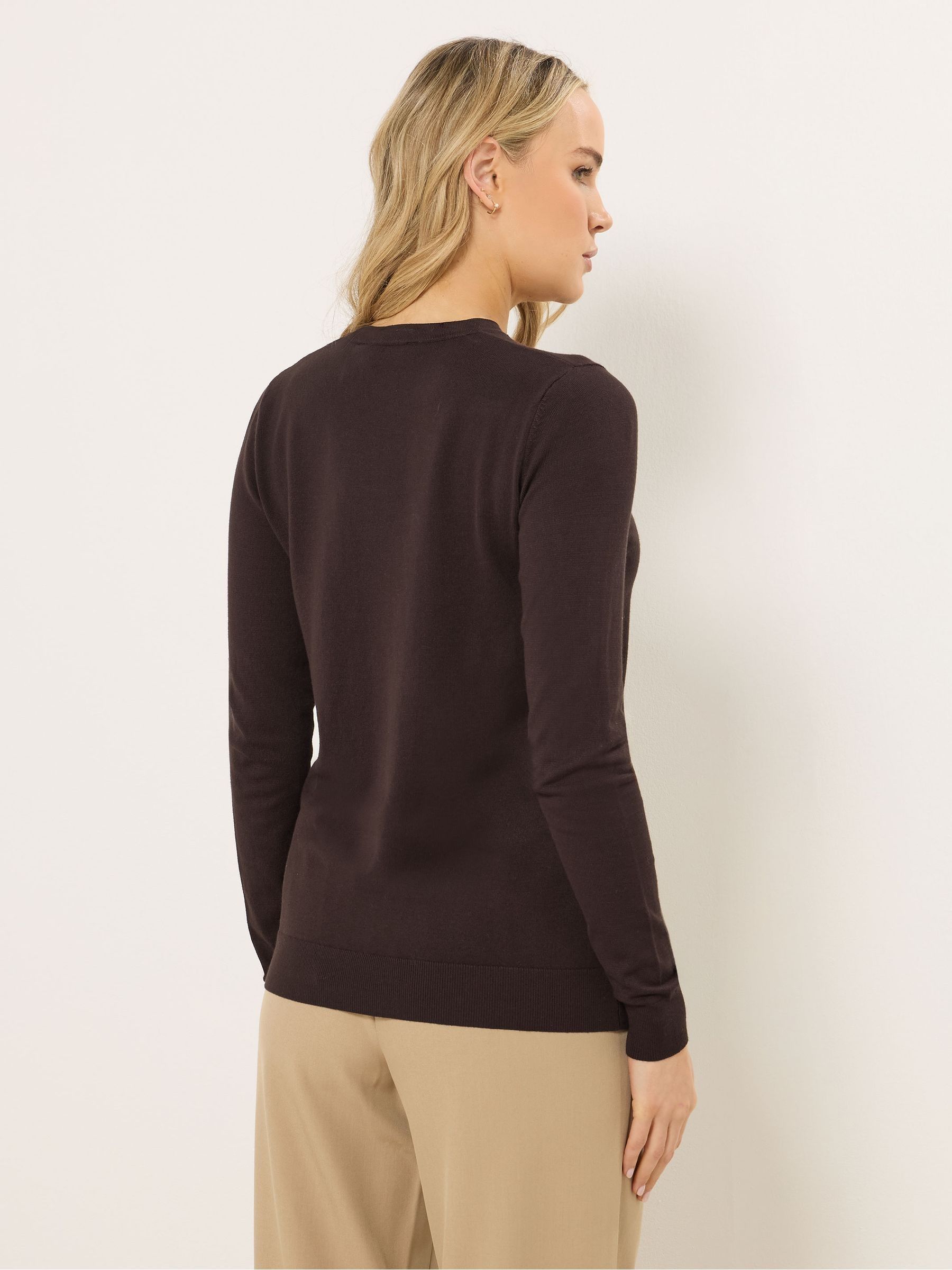 Buy Brown - Long Tall Sally Fine Gauge Crew Neck Jumper from Next Germany