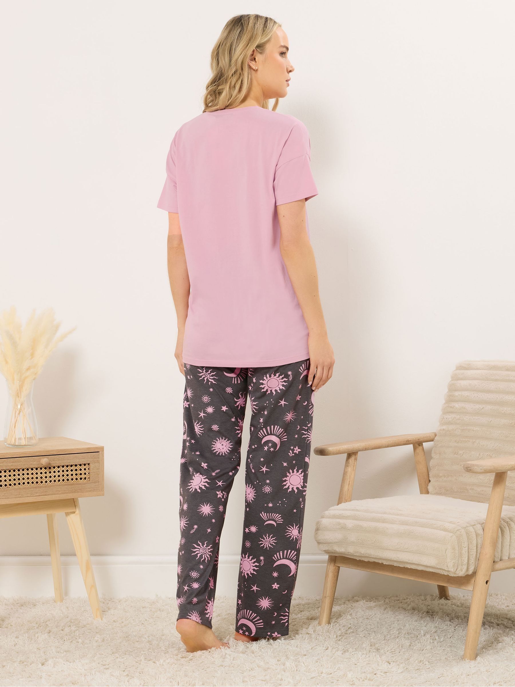 Buy Long Tall Sally Pink Short Sleeve Wide Leg Pyjamas Set from Next India