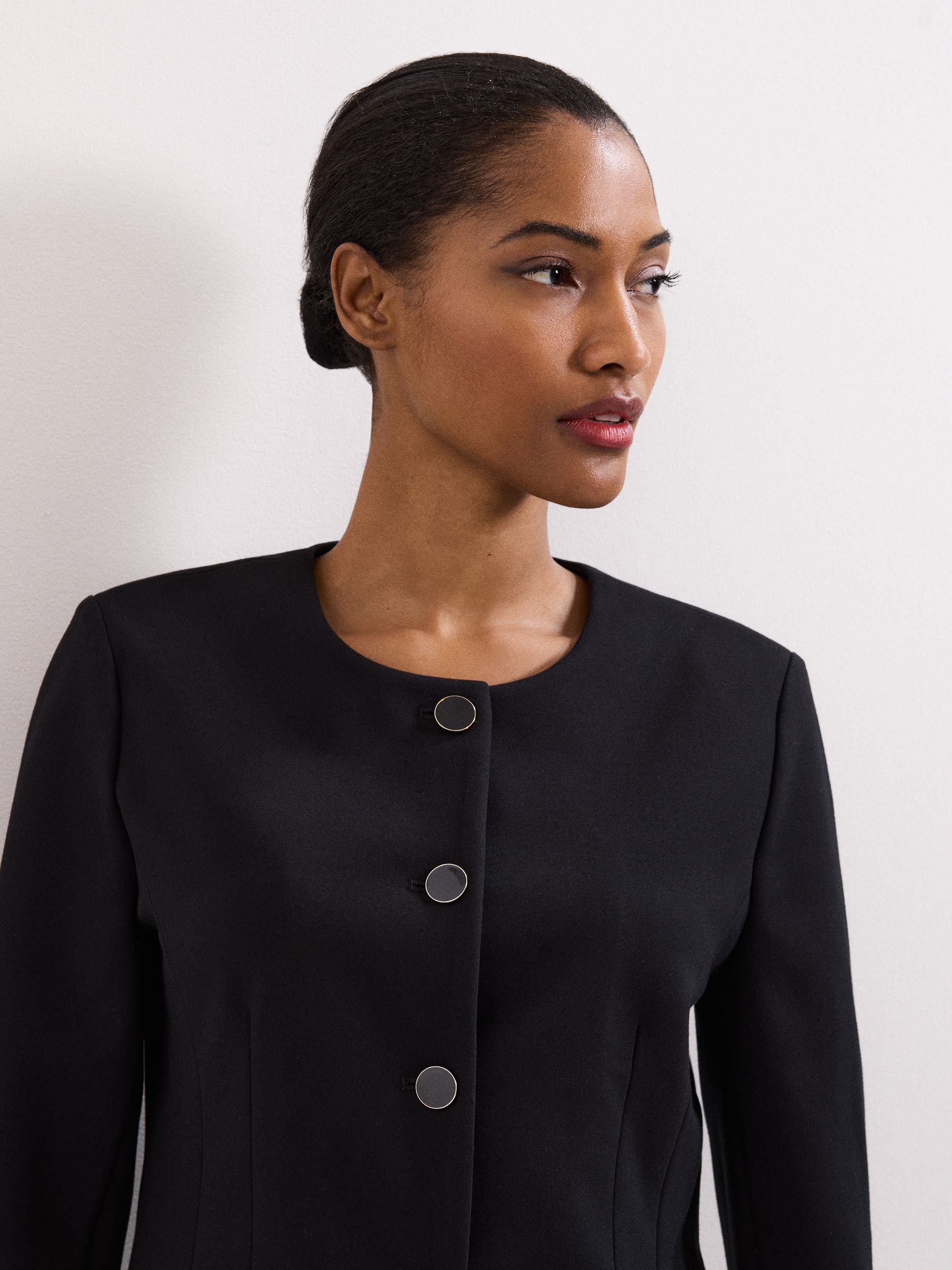 Buy Phase Eight Black Danni Ponte Jacket from the Next UK online shop