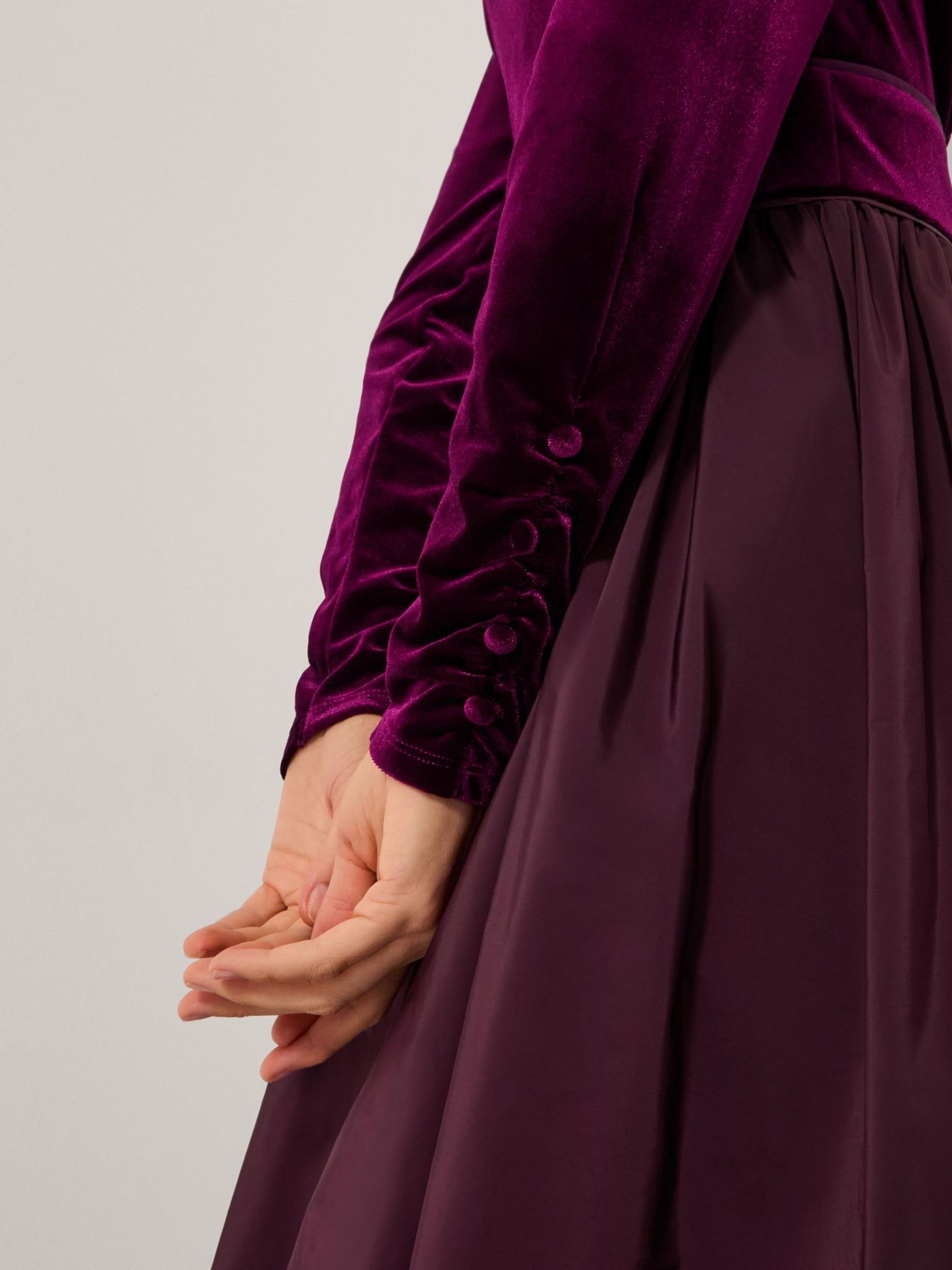 Buy Monsoon Purple Vita Velvet Midi Dress from the Next UK online shop
