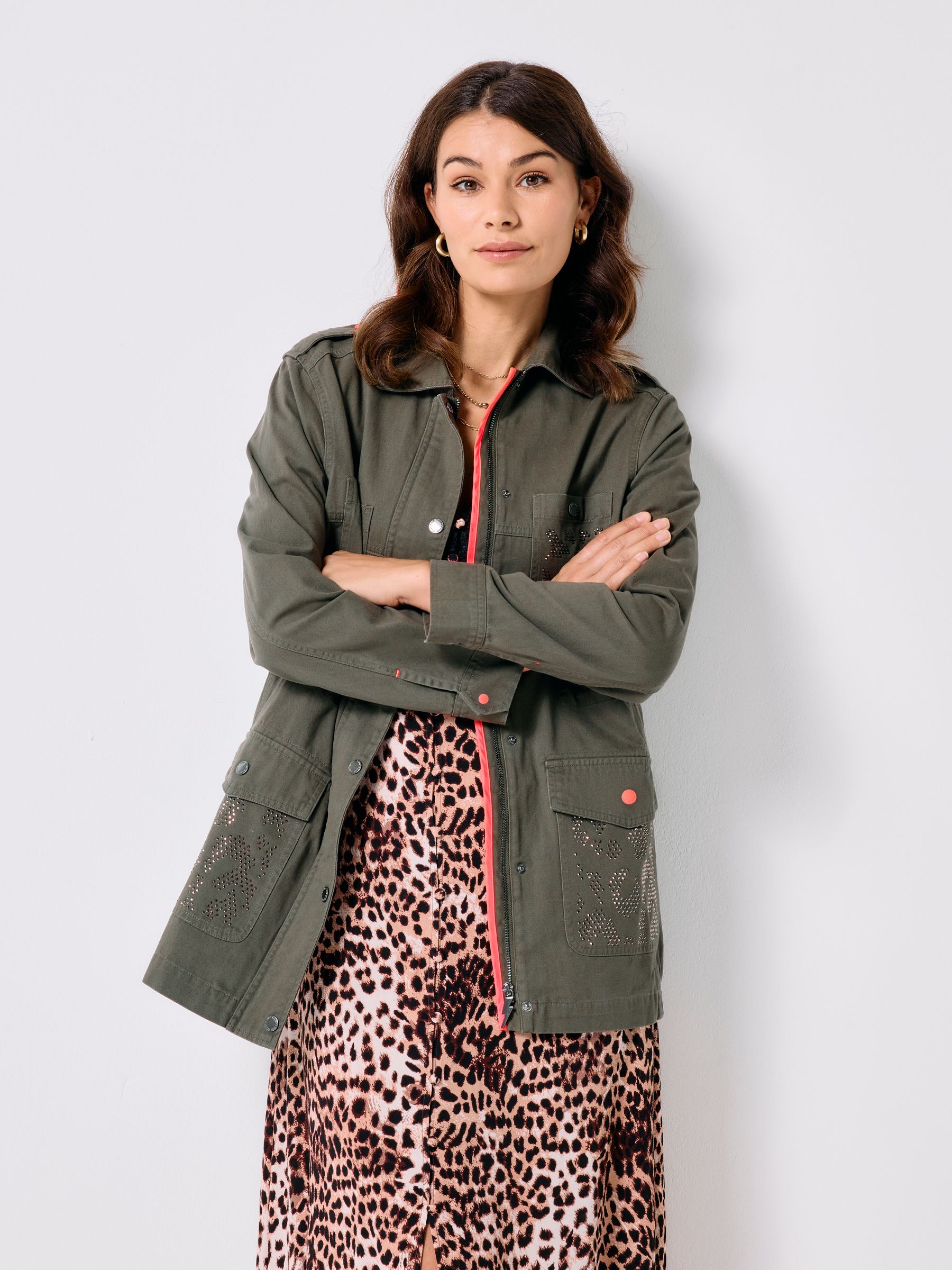 Buy SCAMP & DUDE Green Studded Bolt Utility Jacket from the Next UK ...