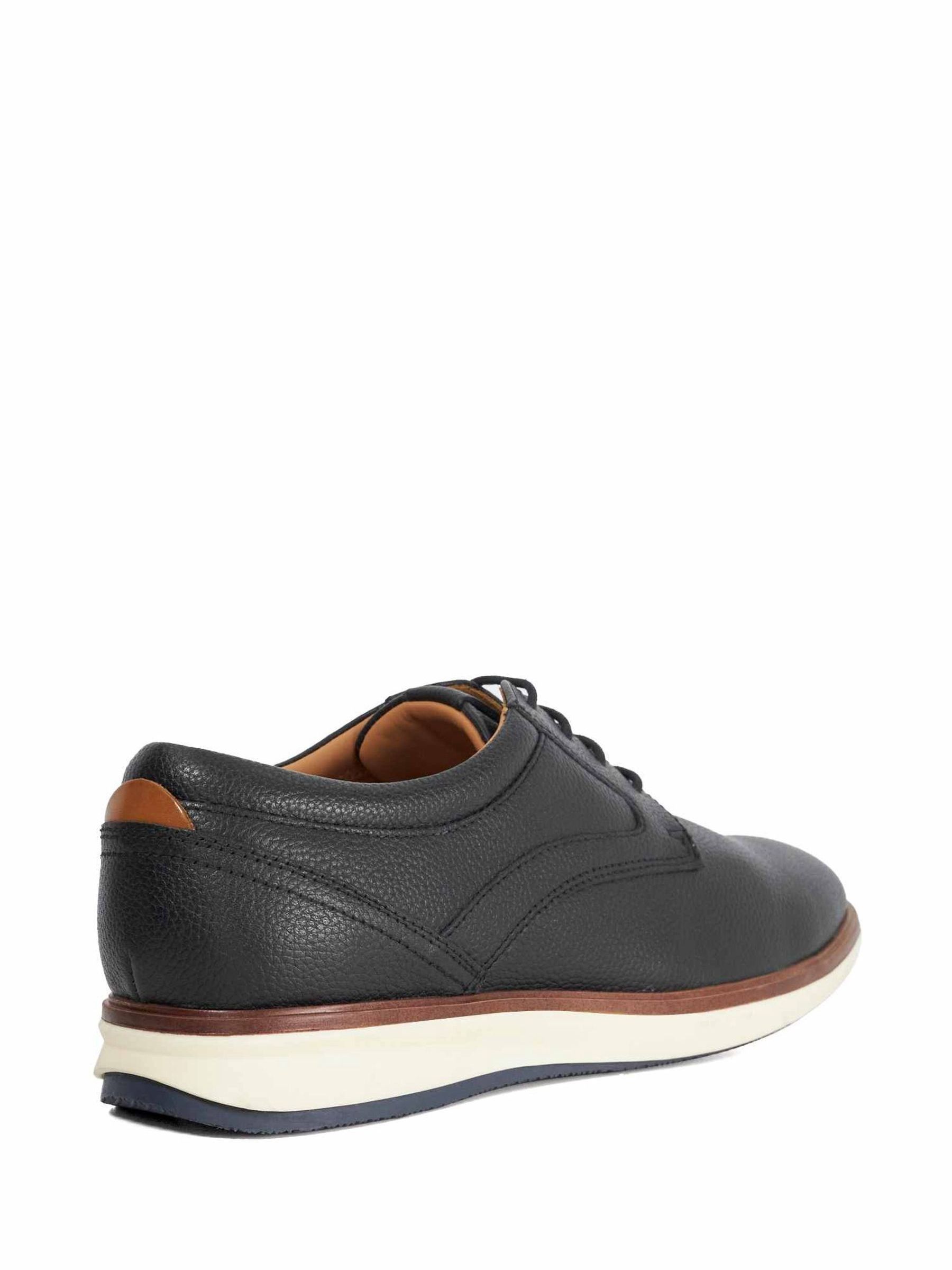 Buy Dune London Black Wide Fit Brydon Hybrid Sole Gibson Shoes from ...