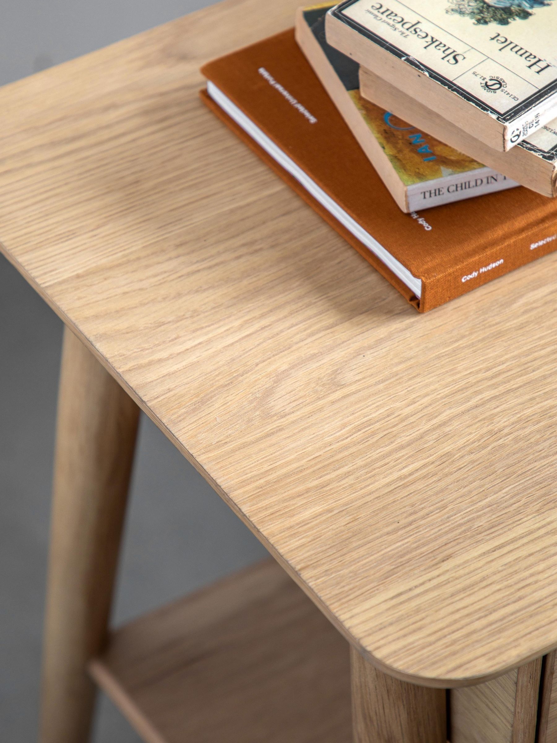 Buy Gallery Home Natural Temara Oak 1 Drawer Bedside Table from the ...
