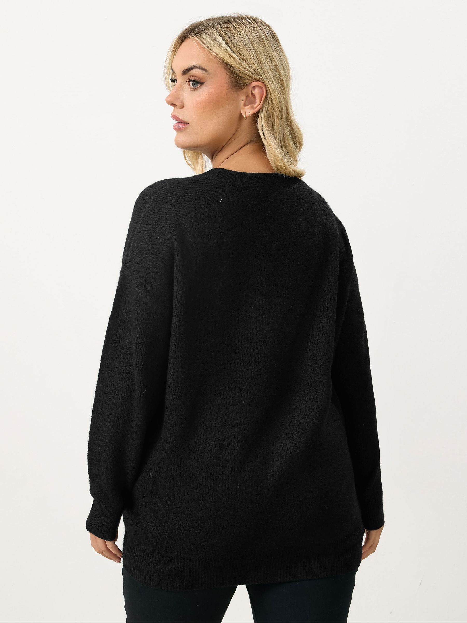 Buy Yours Curve Black Crew Neck Soft Touch Jumper from Next South Africa