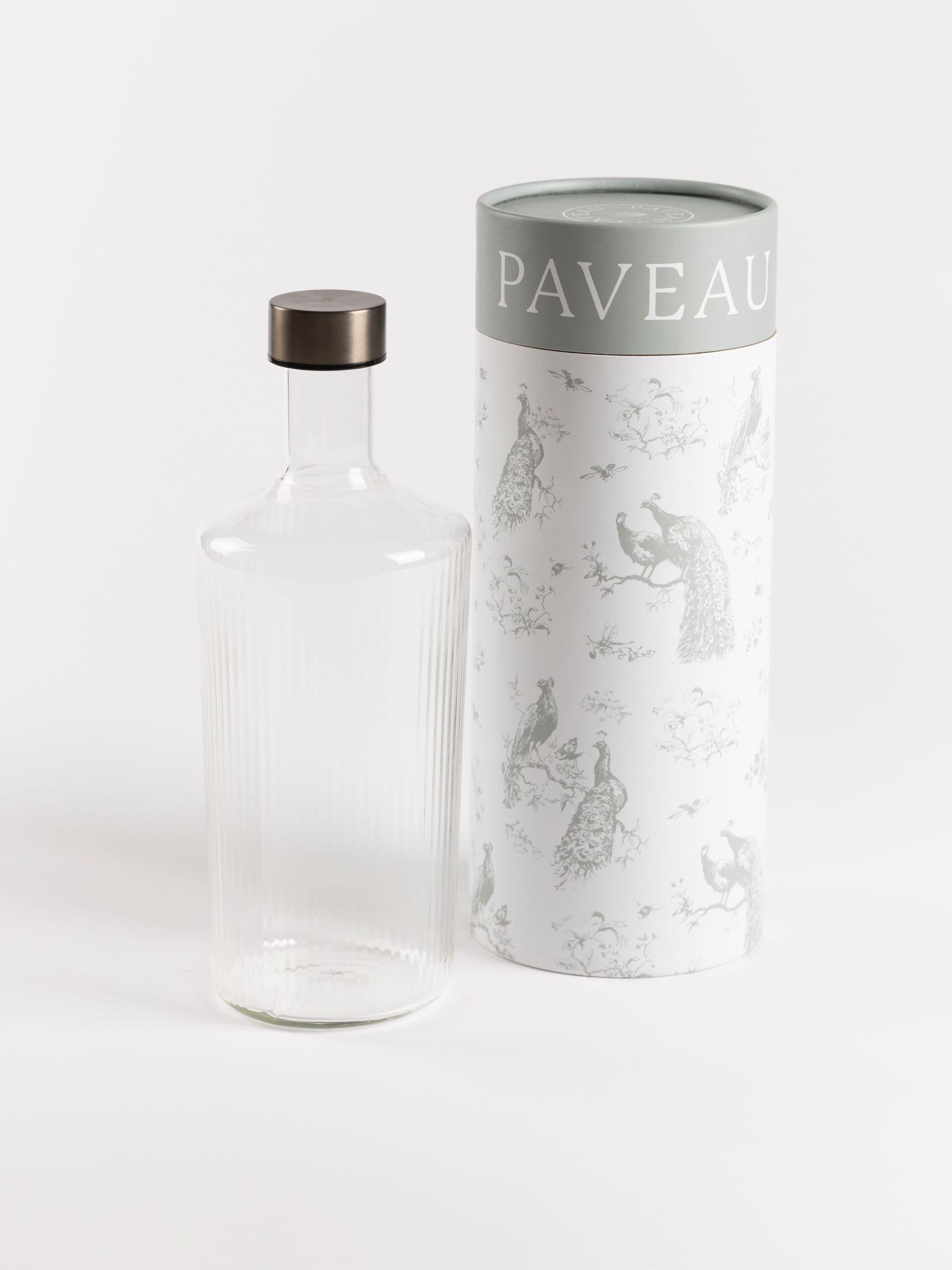Buy Paveau Ribbed Glass Water Bottle from the Next UK online shop