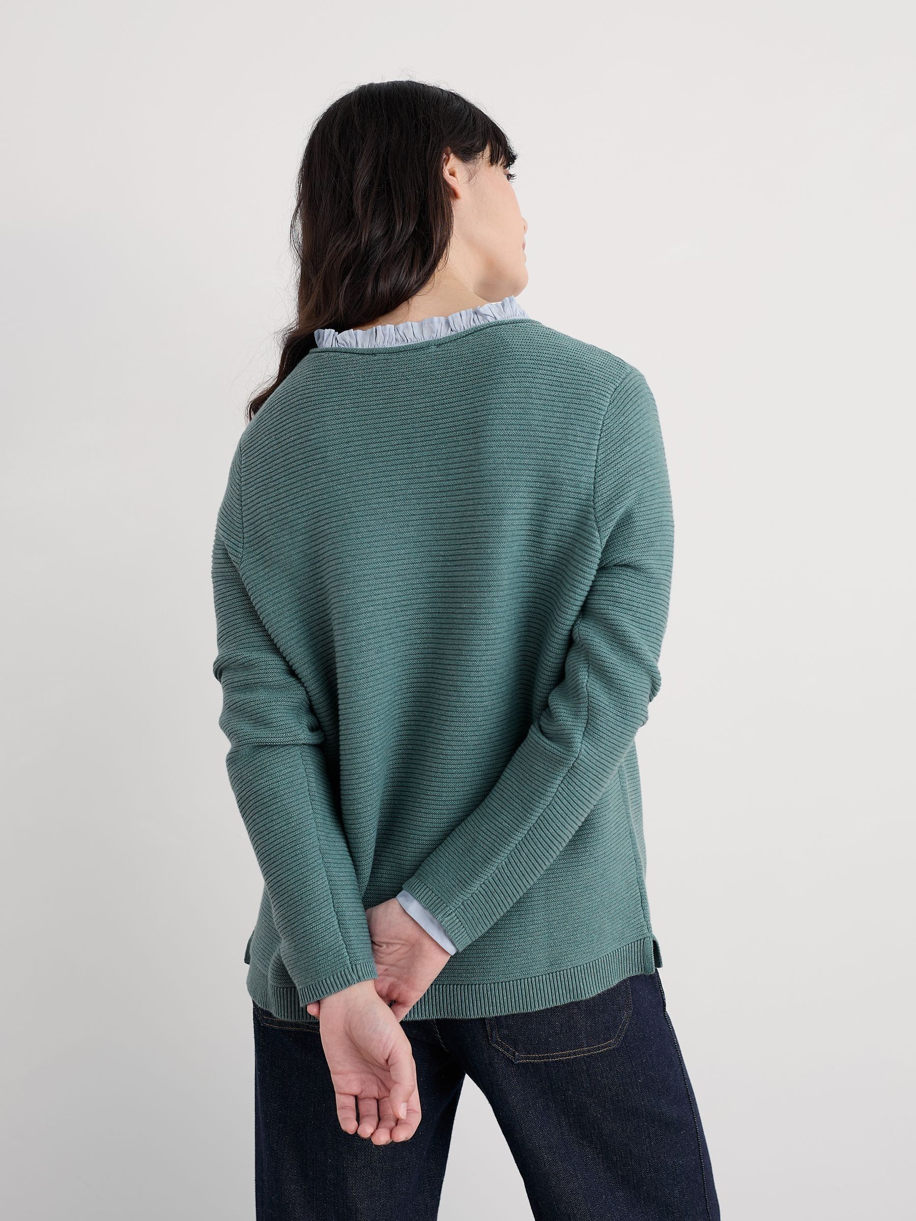 Buy Seasalt Cornwall Teal Blue Makers Jumper from the Next UK online shop