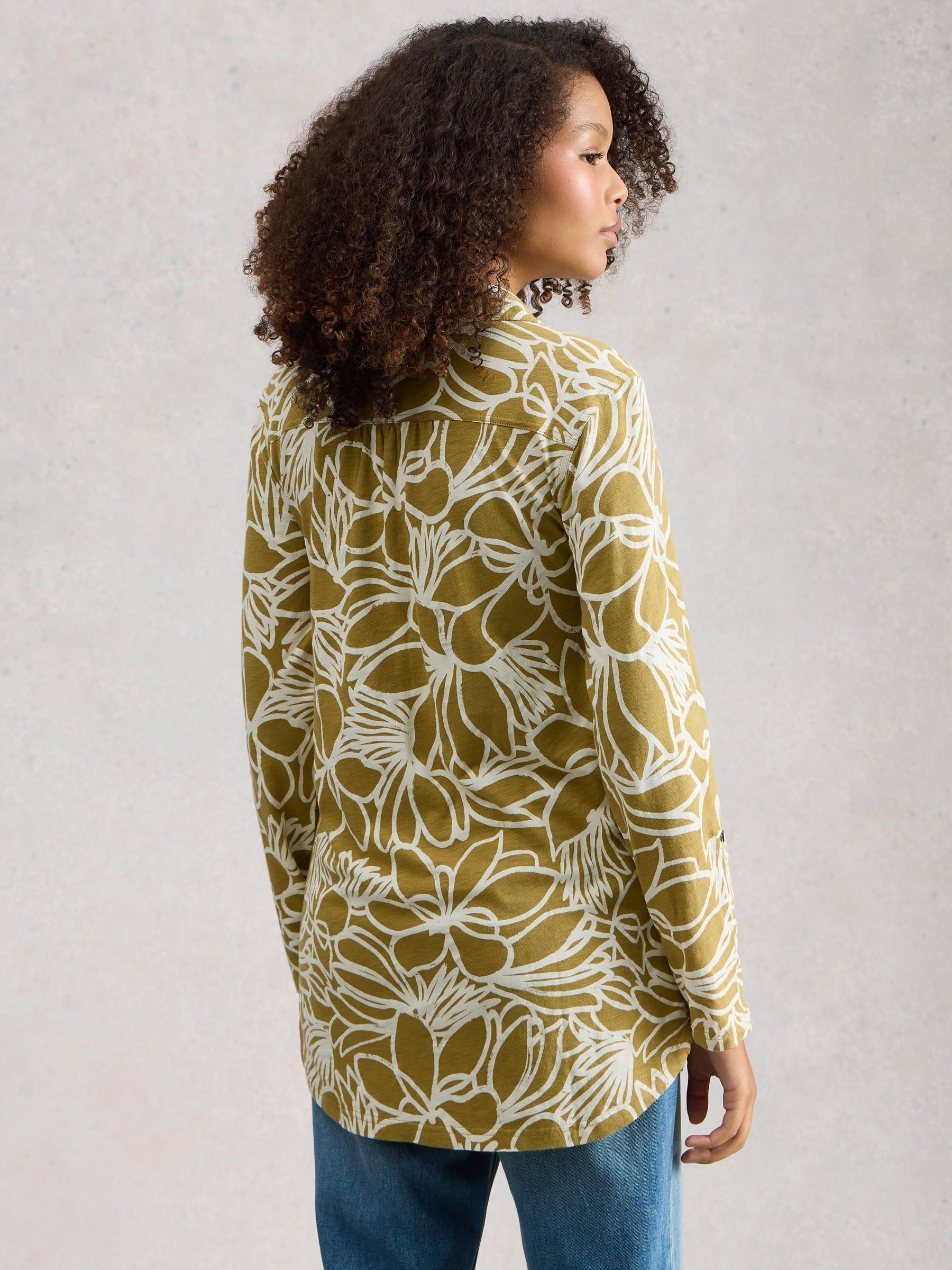 Buy White Stuff Musturd Yellow Annie Longline Shirt from Next Kuwait