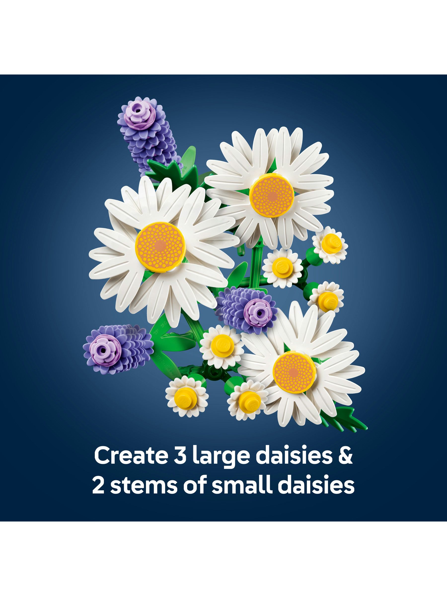 Buy LEGO Botanicals Daisies Artificial Flower Bouquet from the Next UK ...
