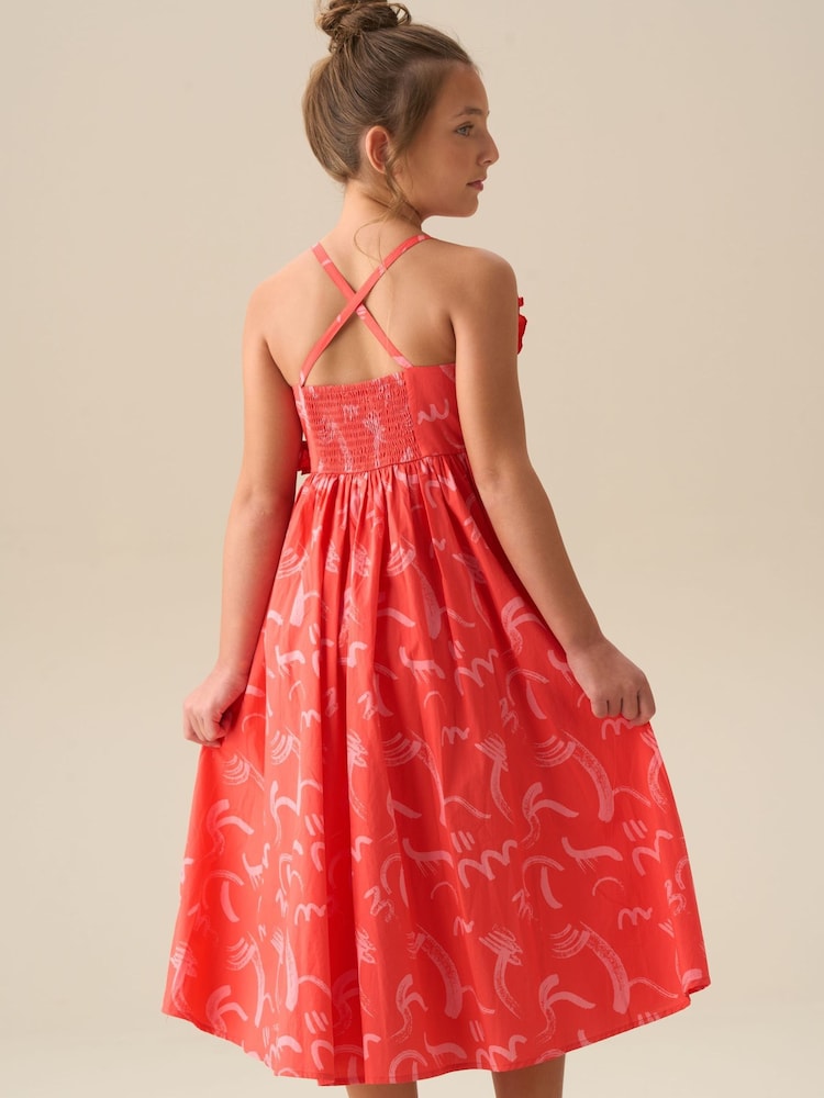 Buy Angel & Rocket Red Evie Print Frill Swing Dress from Next Ireland