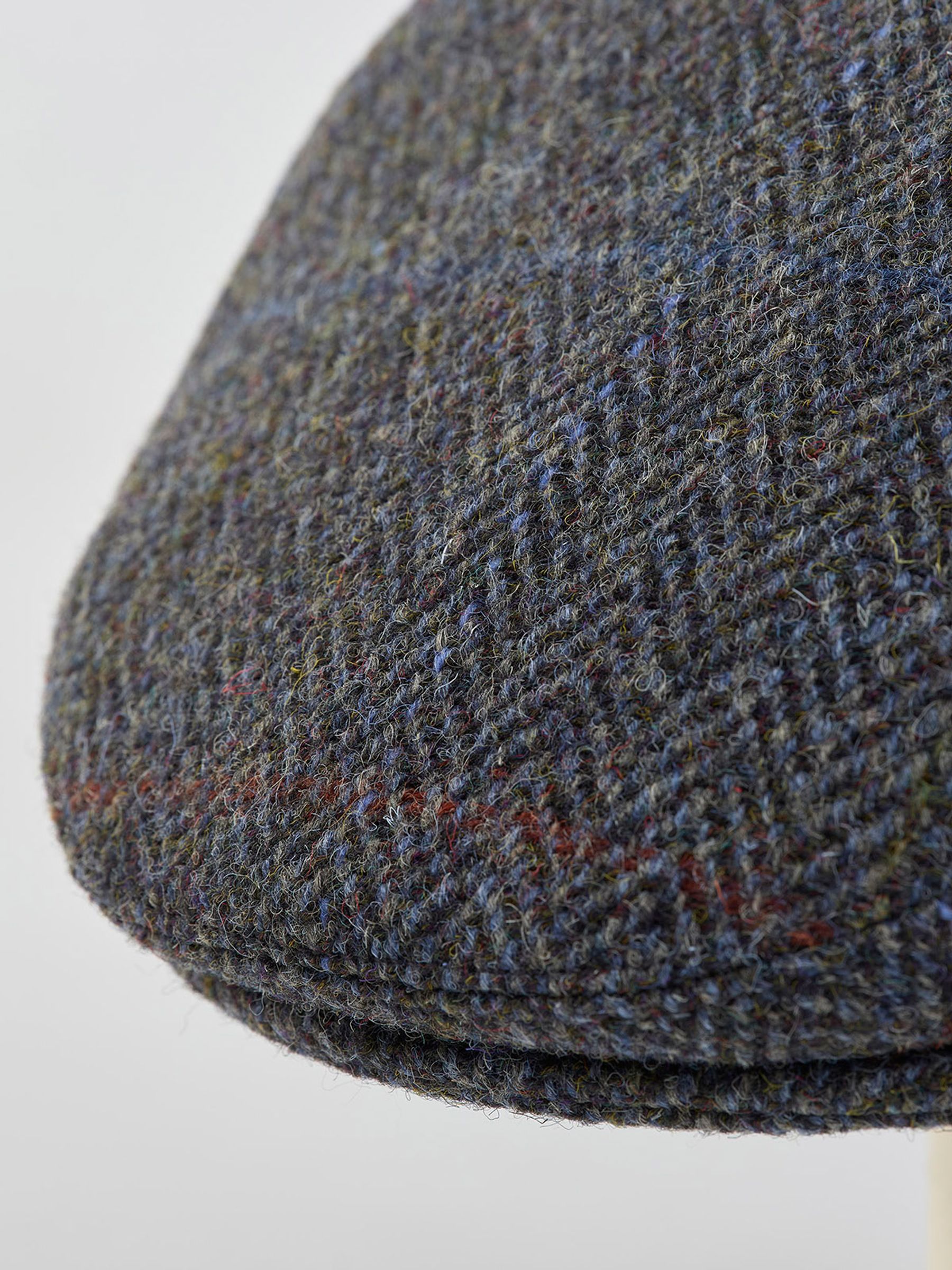 Buy Brook Taverner Grey Harris Tweed® Traditional Flat Cap from the ...