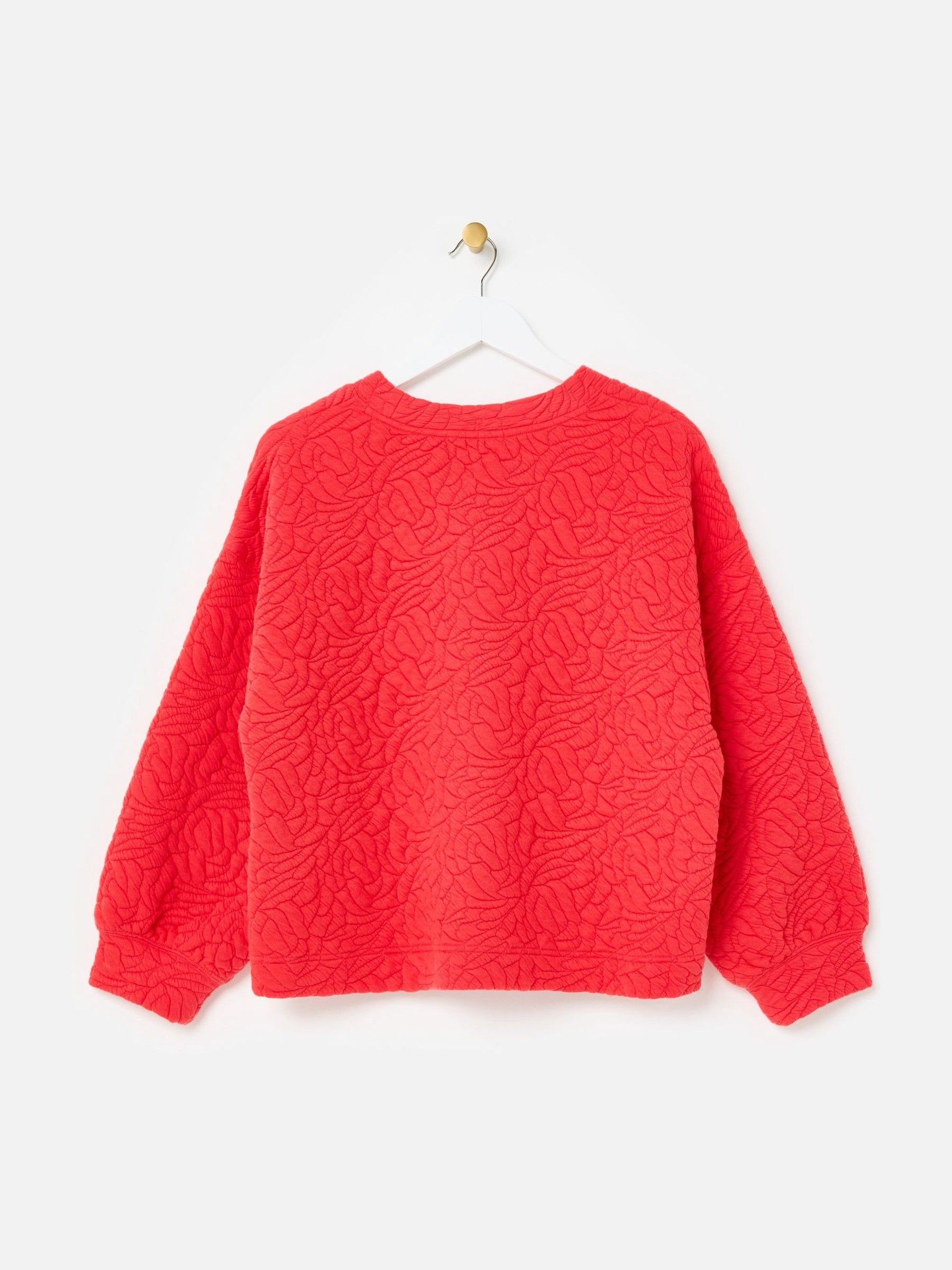 Buy Oliver Bonas Red Abstract Floral Print Quilted Sweatshirt from Next ...