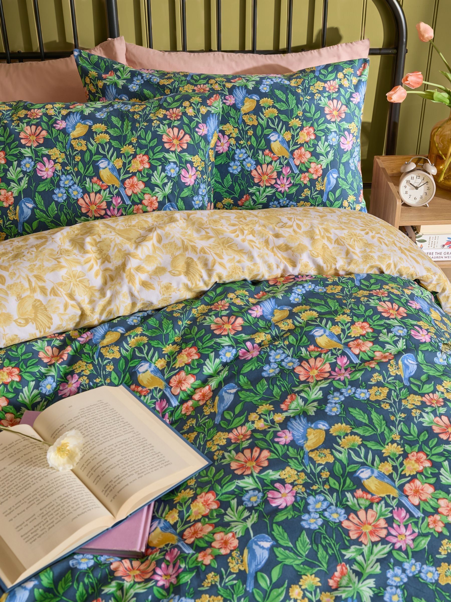 Buy Furn Navy Emerie Duvet Cover and Pillowcase Set from Next Australia