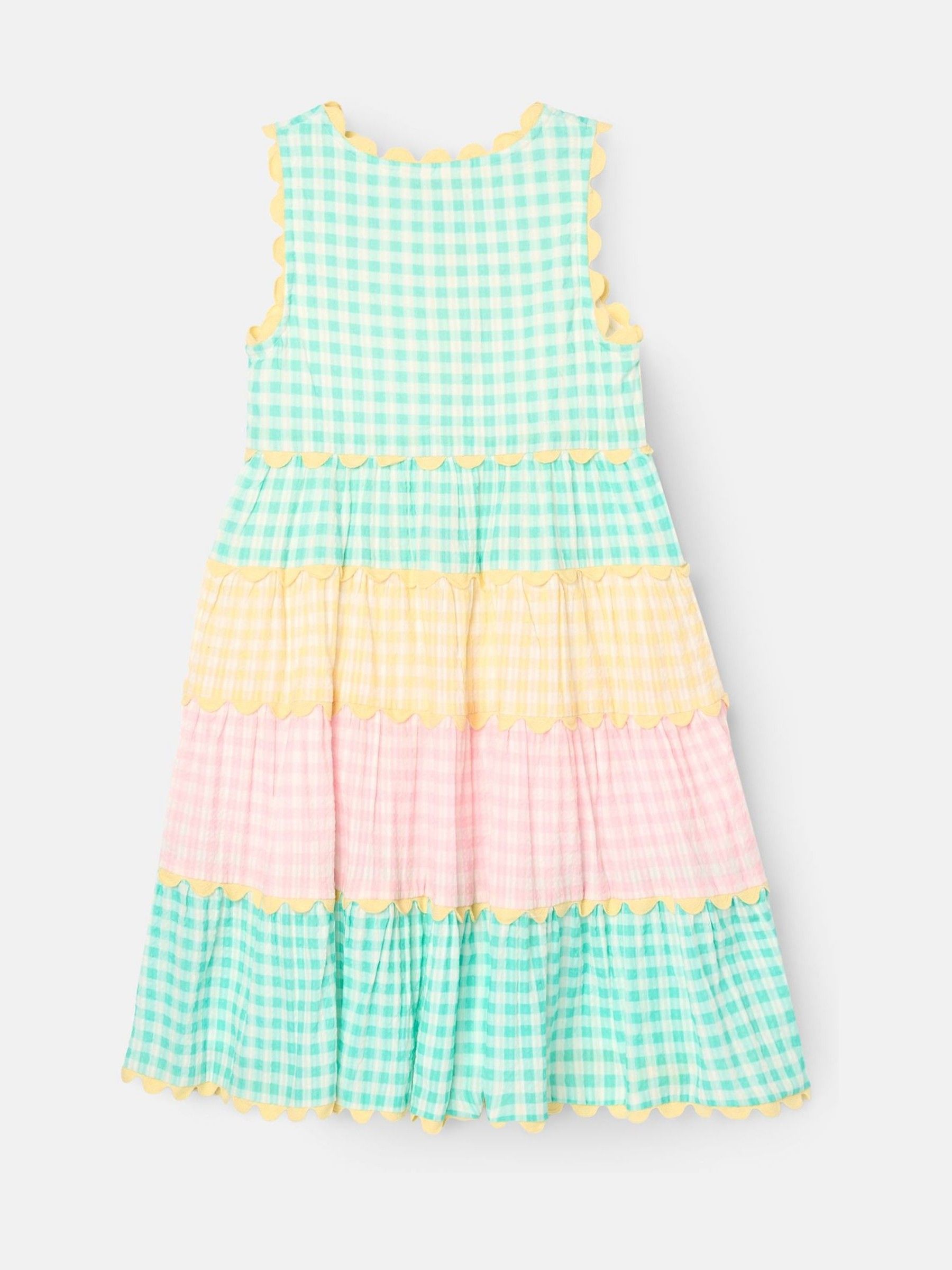 Buy Angel & Rocket Yellow Ginny Pastel Gingham Bow Waist Dress from ...