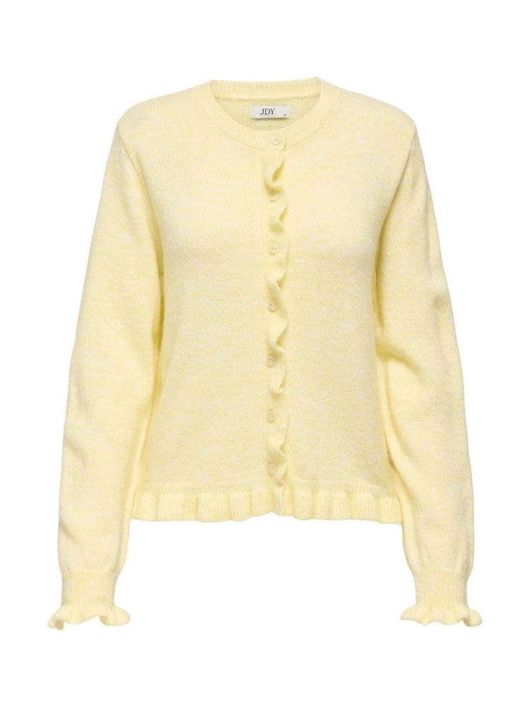 Buy JDY Yellow Long Sleeve Frill Detail Cardigan from Next Belgium