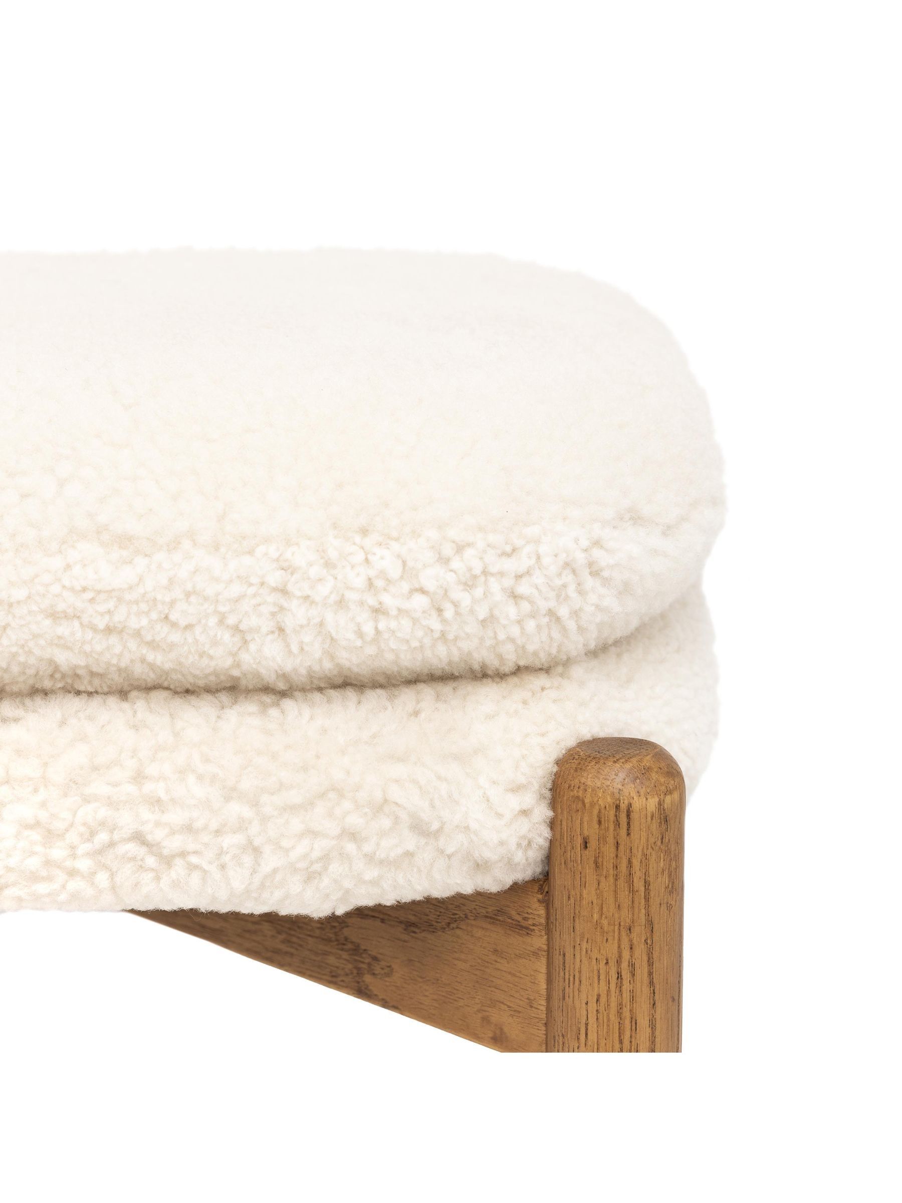 Buy Gallery Home Cream Sheepskin Datsun Footstool from the Next UK ...