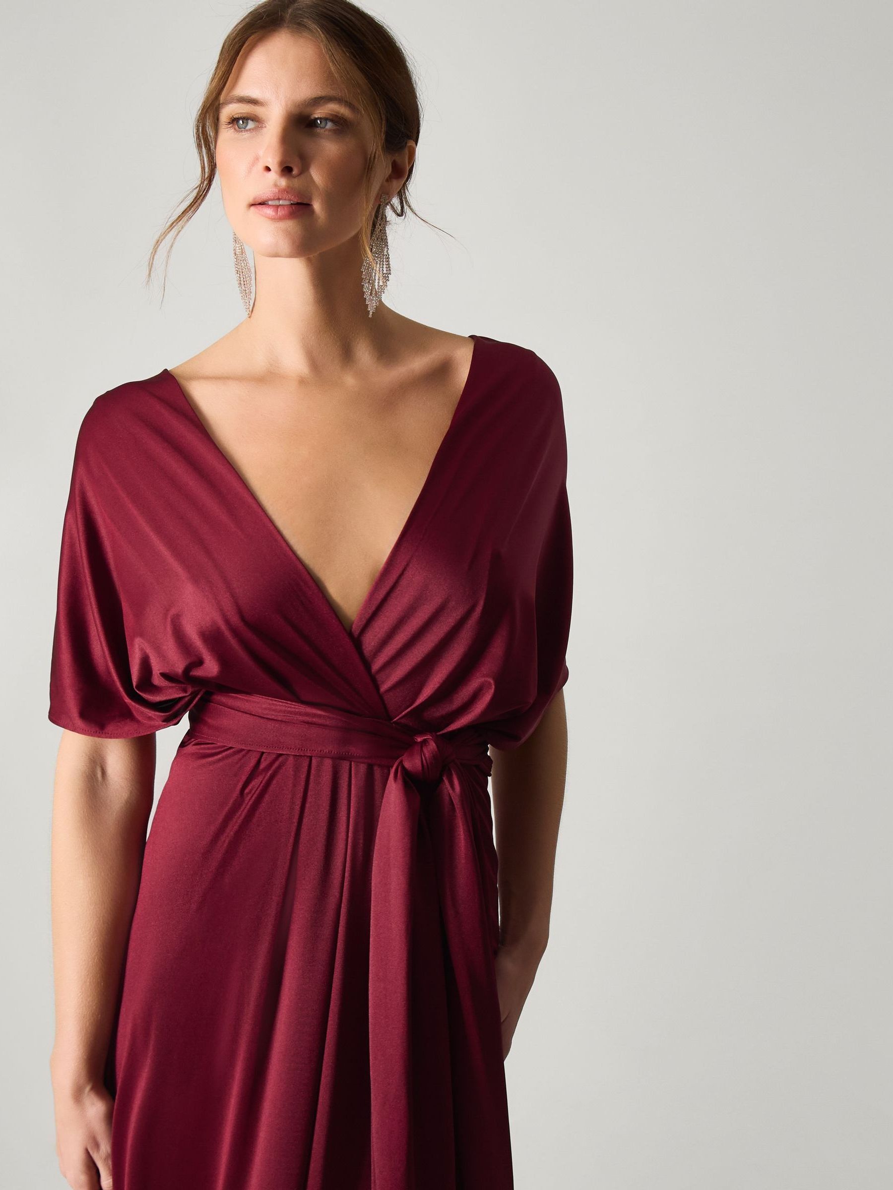 Buy Monsoon Red Thea Multiway Tie Neck Maxi Bridesmaid Dress from Next ...