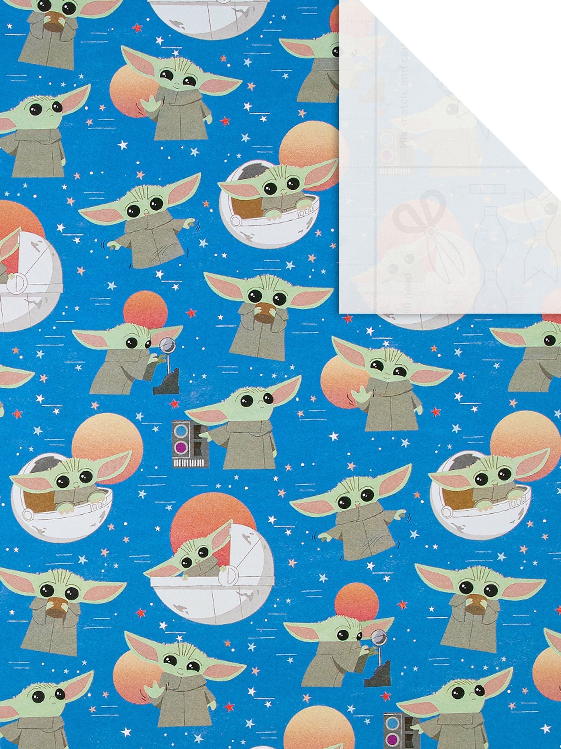 Buy Hallmark 3 x 2m The Mandalorian Grogu Wrapping Paper from the Next ...