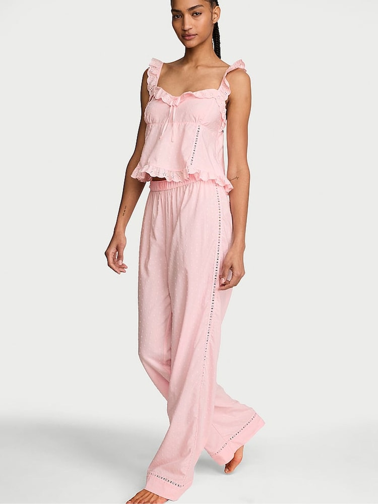Buy Victoria's Secret Angel Pink Polka Dot Cami Long Pyjamas Set from ...