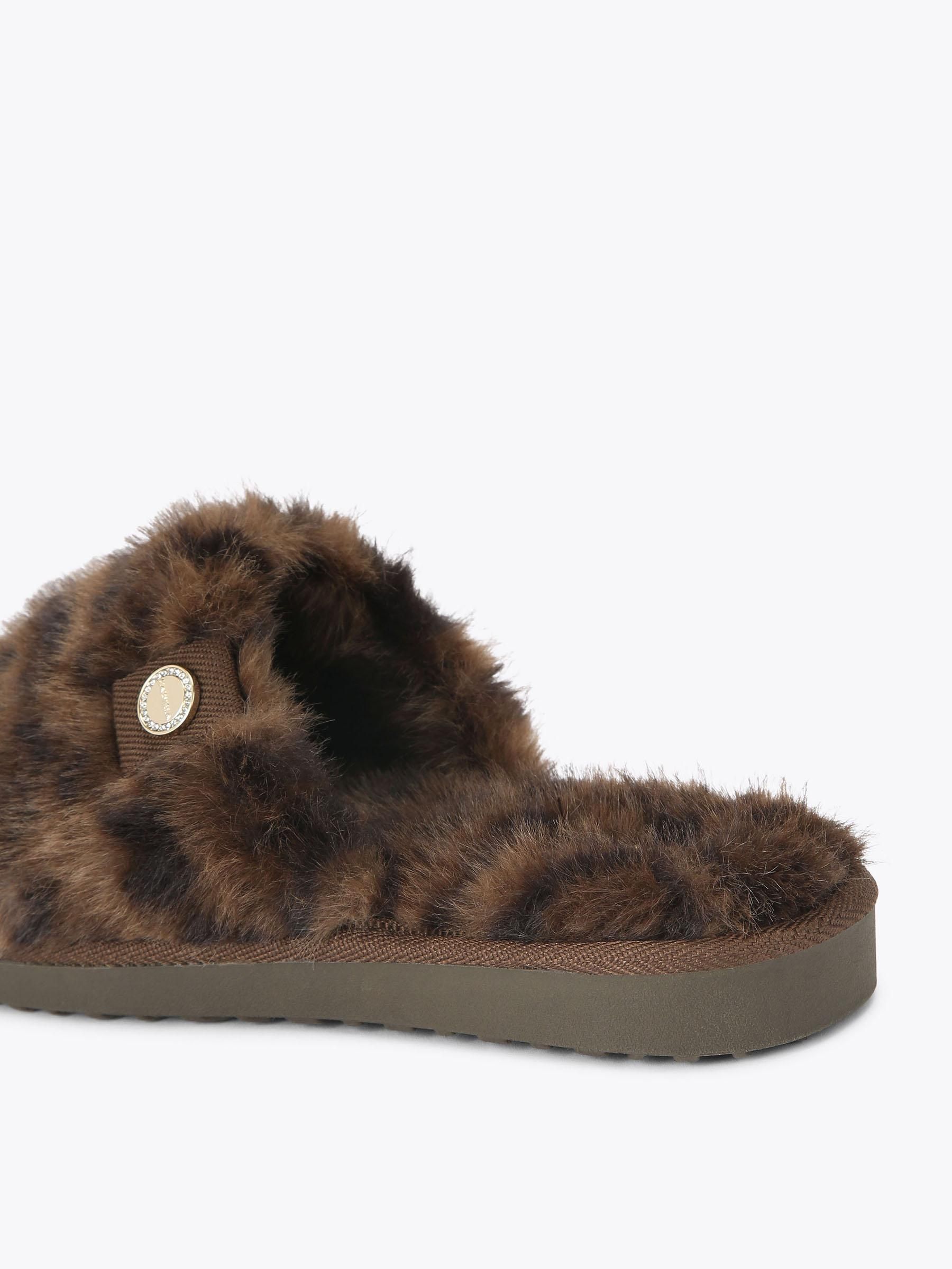 Buy Brown - Carvela Jackpot FUR Slippers from Next France