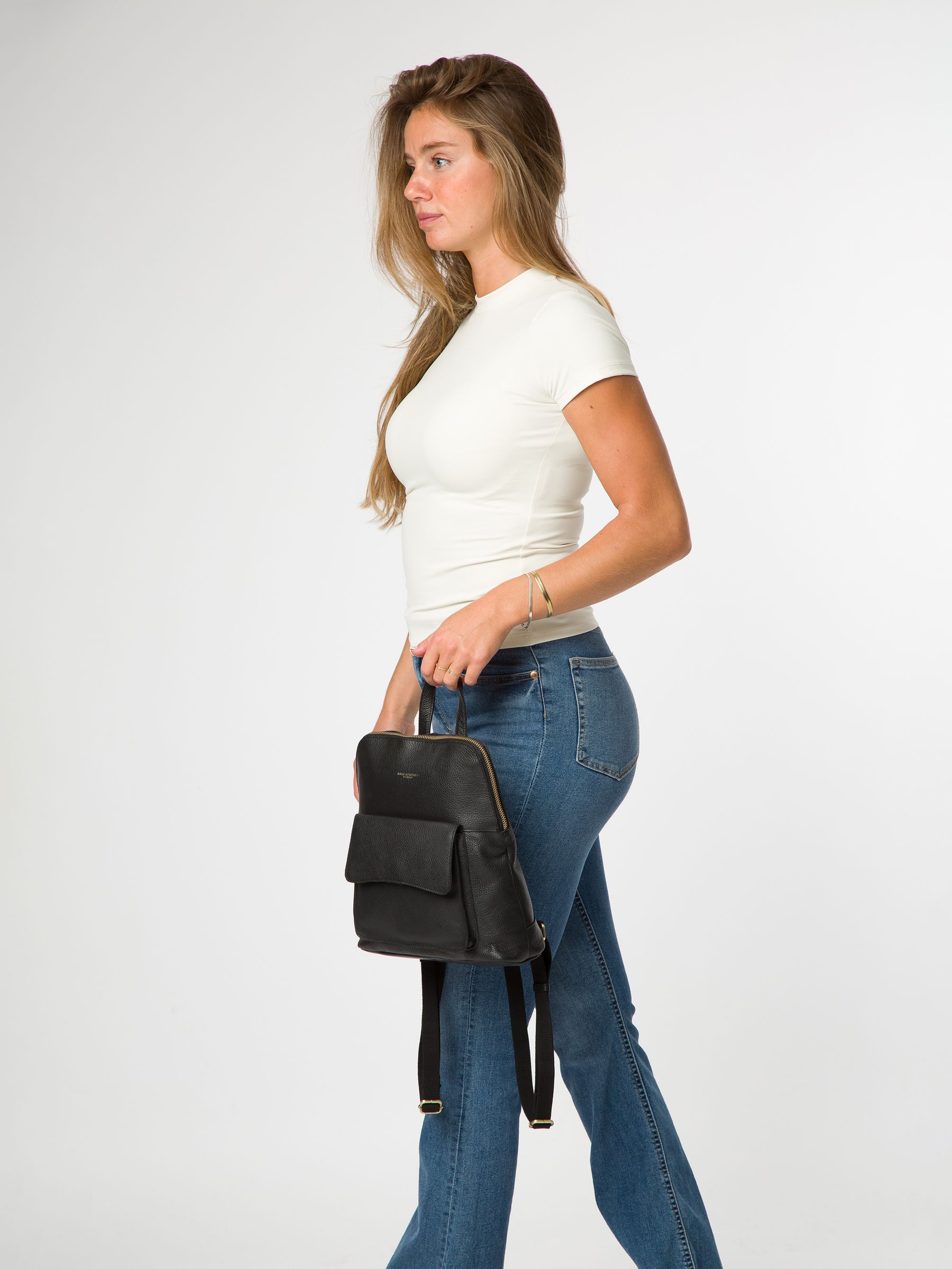 Buy Pure Luxuries London Black Anouk Leather Backpack from the Next UK ...