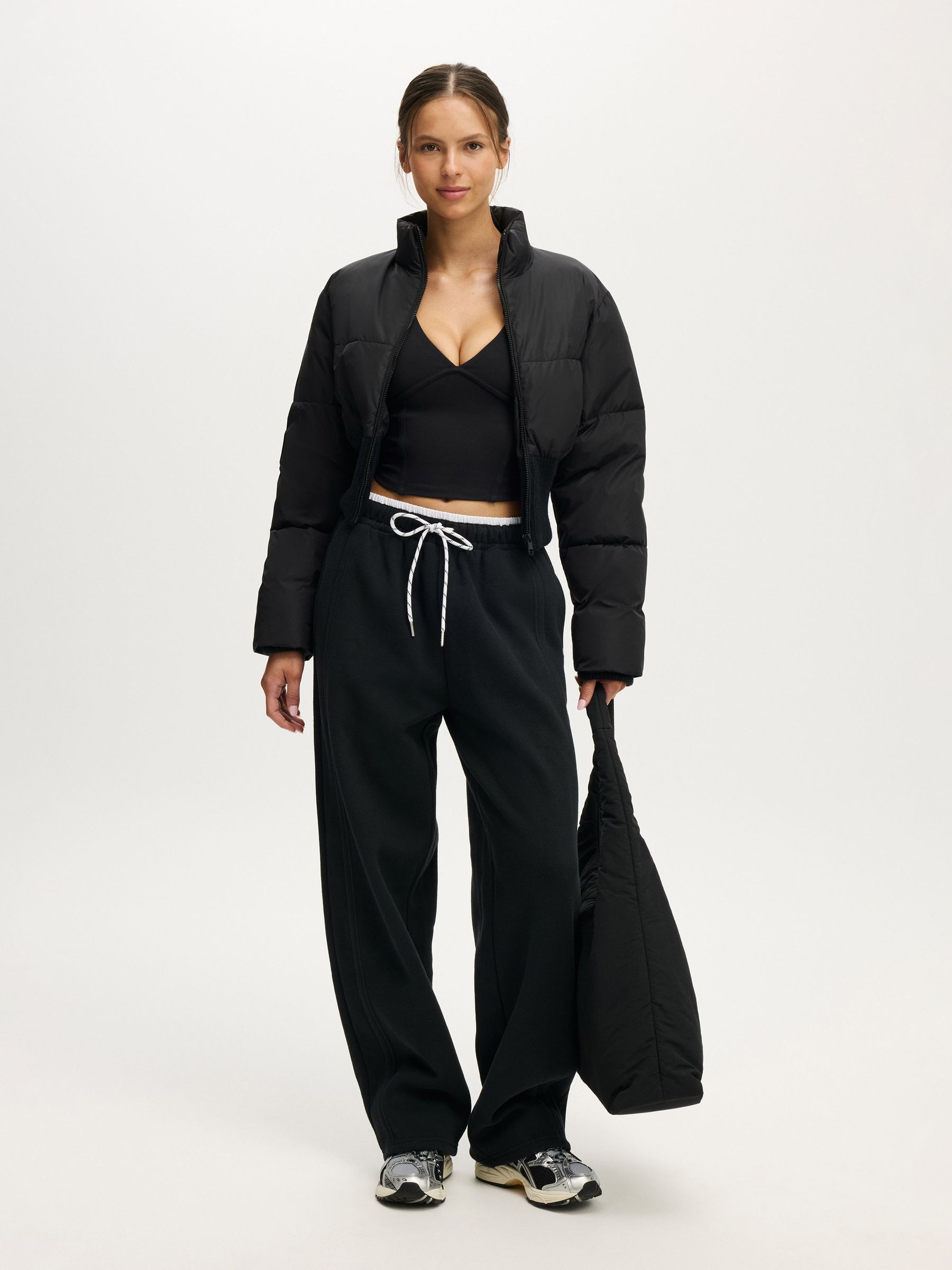 Buy Cotton On Black Mother Puffer Contour Jacket from the Next UK ...