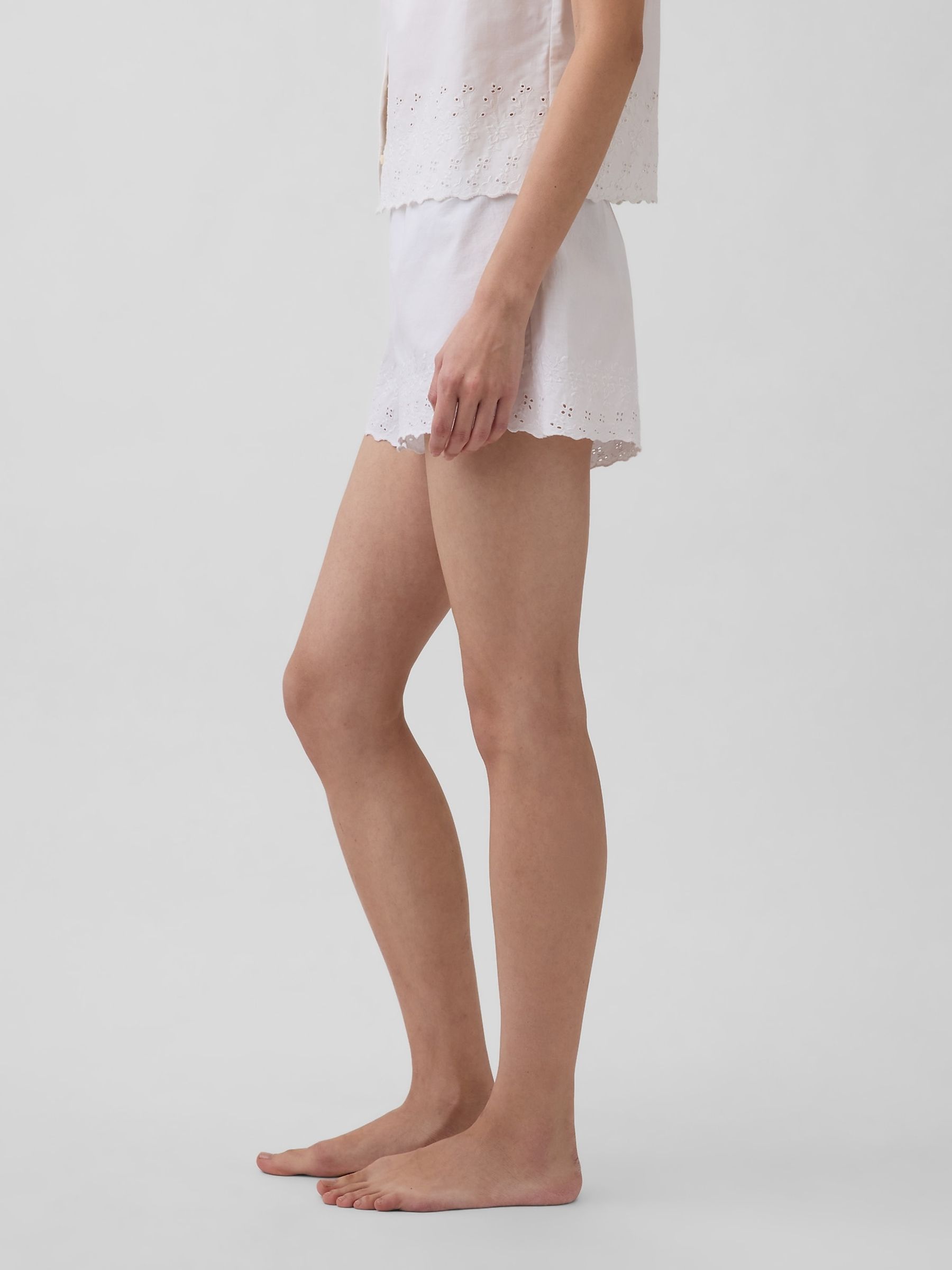 Buy Gap White Embroidered Pyjamas Shorts from the Next UK online shop