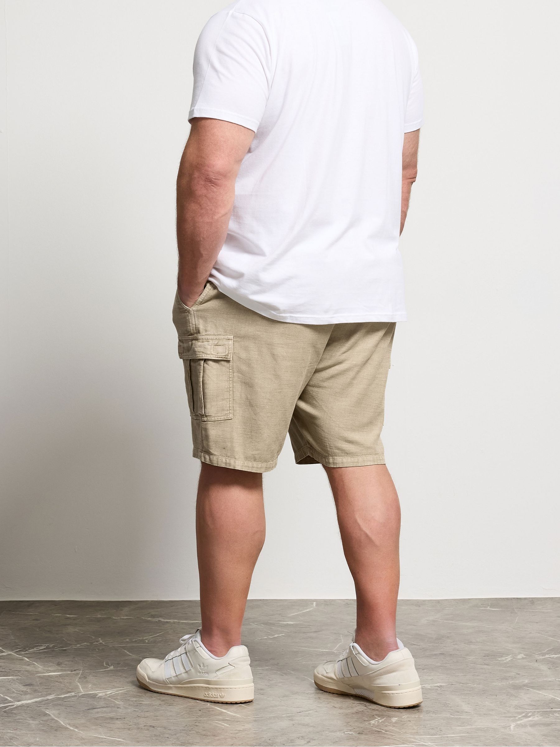 Buy BadRhino Big & Tall Natural Washed Cargo Shorts from the Next UK ...