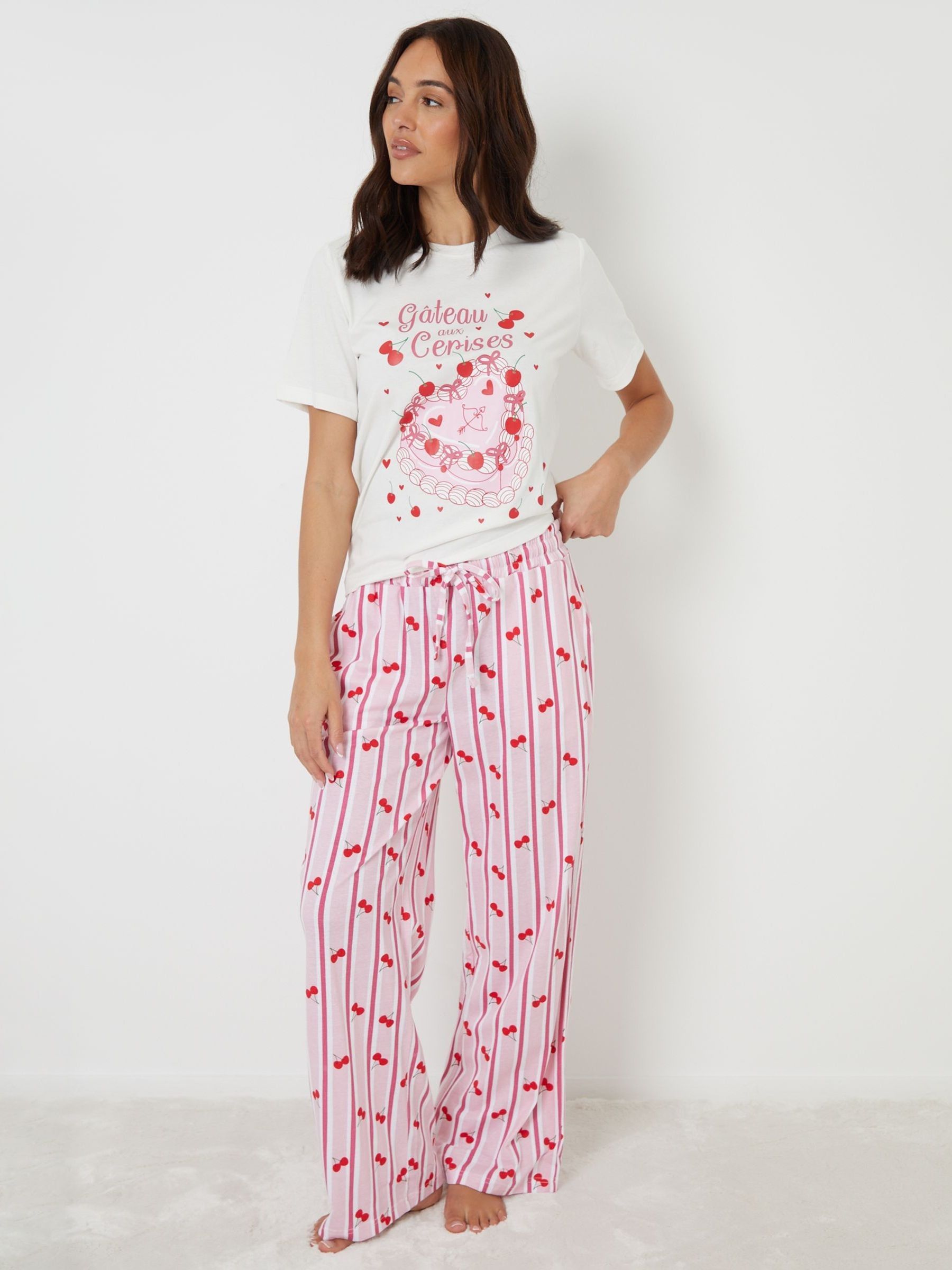 Buy Threadbare Pink Graphic Print Short Sleeve Pyjamas Set from the ...