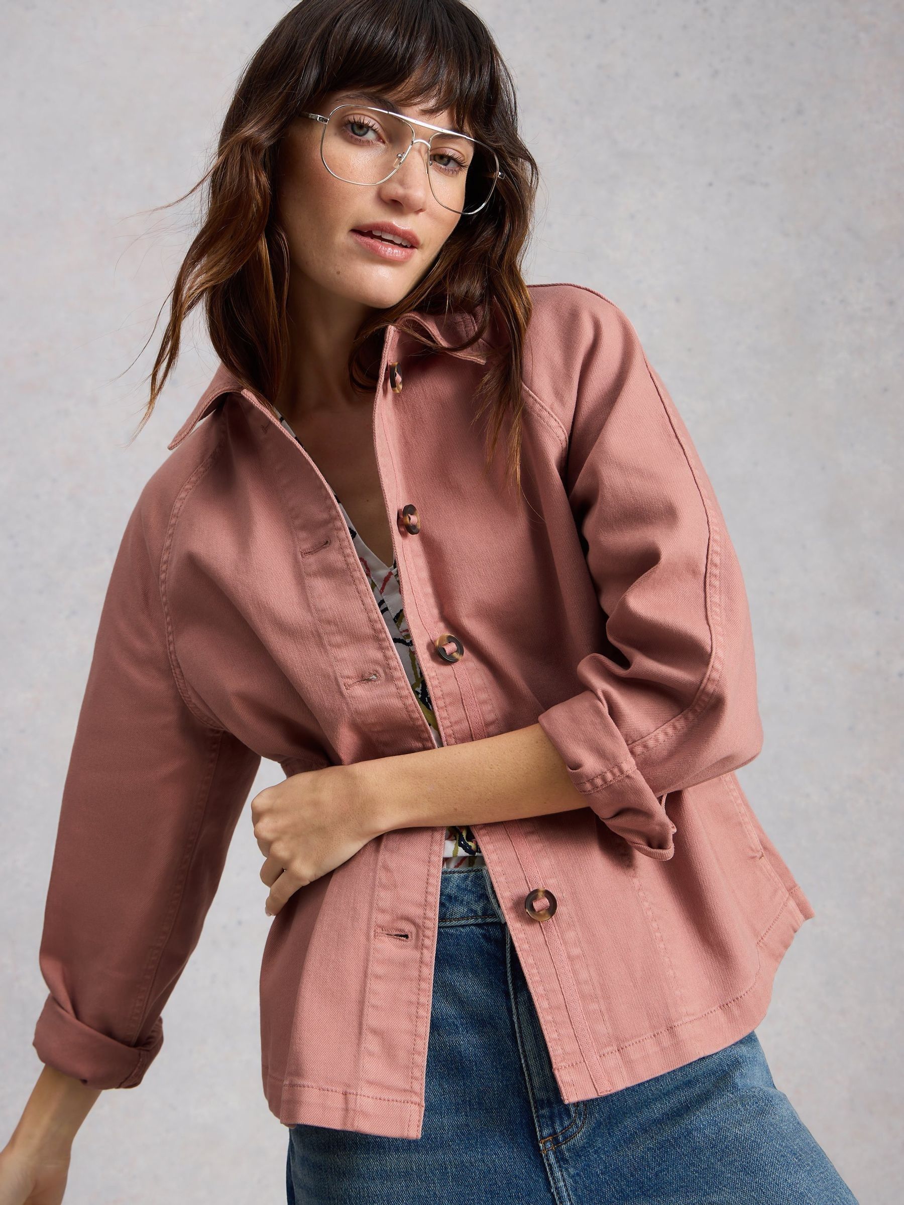 Buy White Stuff Peach Pink Eden Denim Jacket from the Next UK online shop