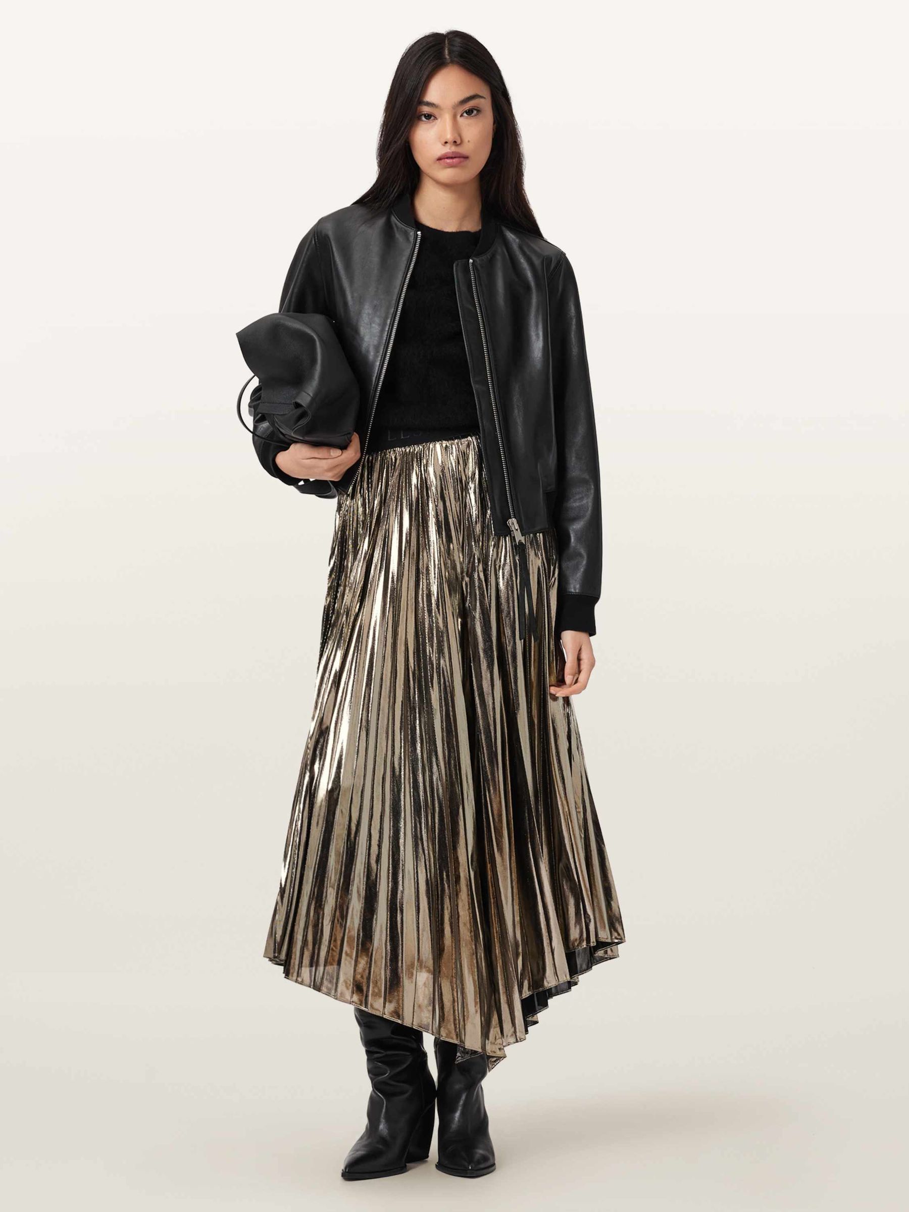 Buy AllSaints Metallic Jax Skirt from the Next UK online shop
