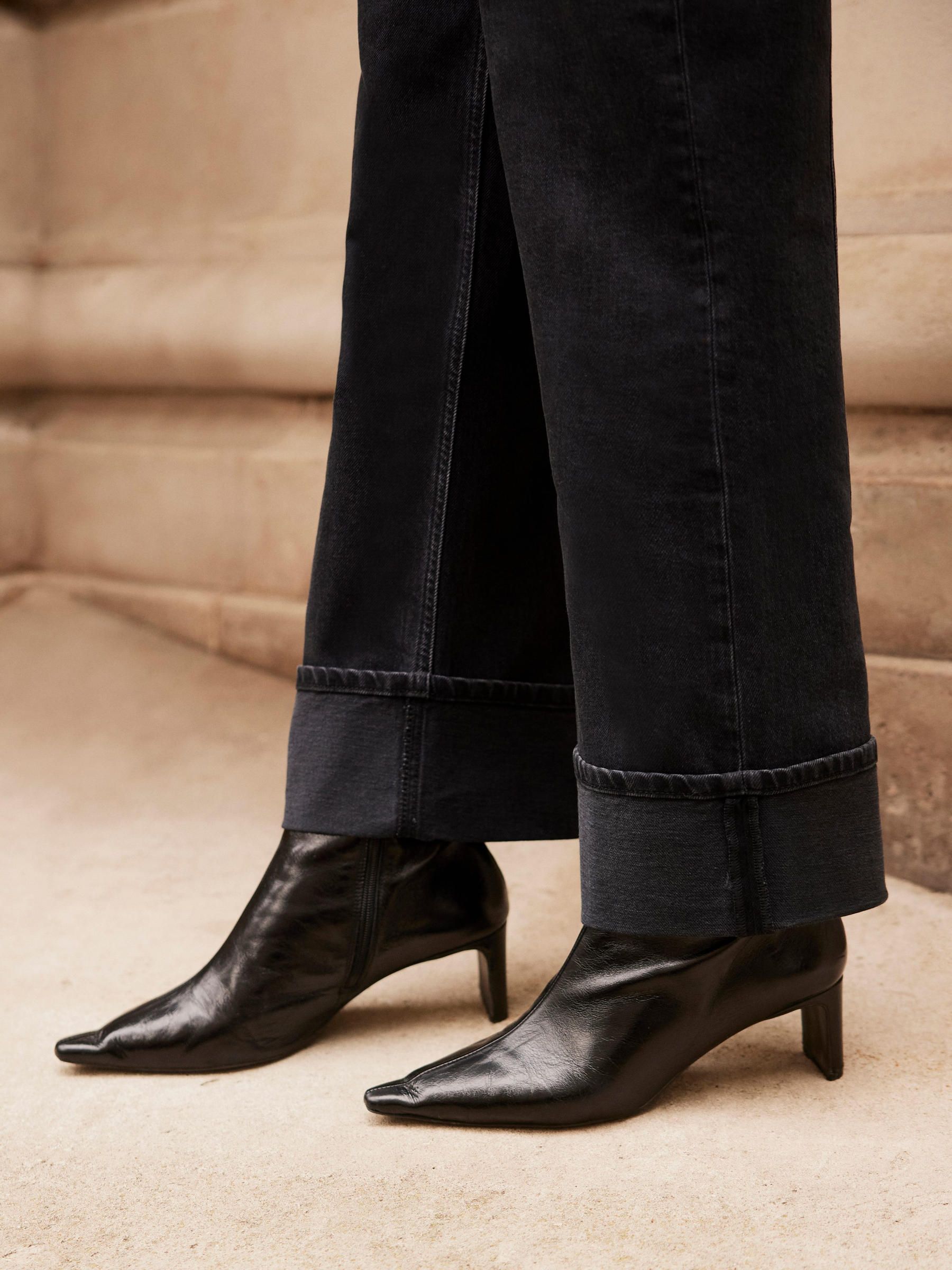 Buy Mint Velvet Black Denim Turn Up Jeans from the Next UK online shop