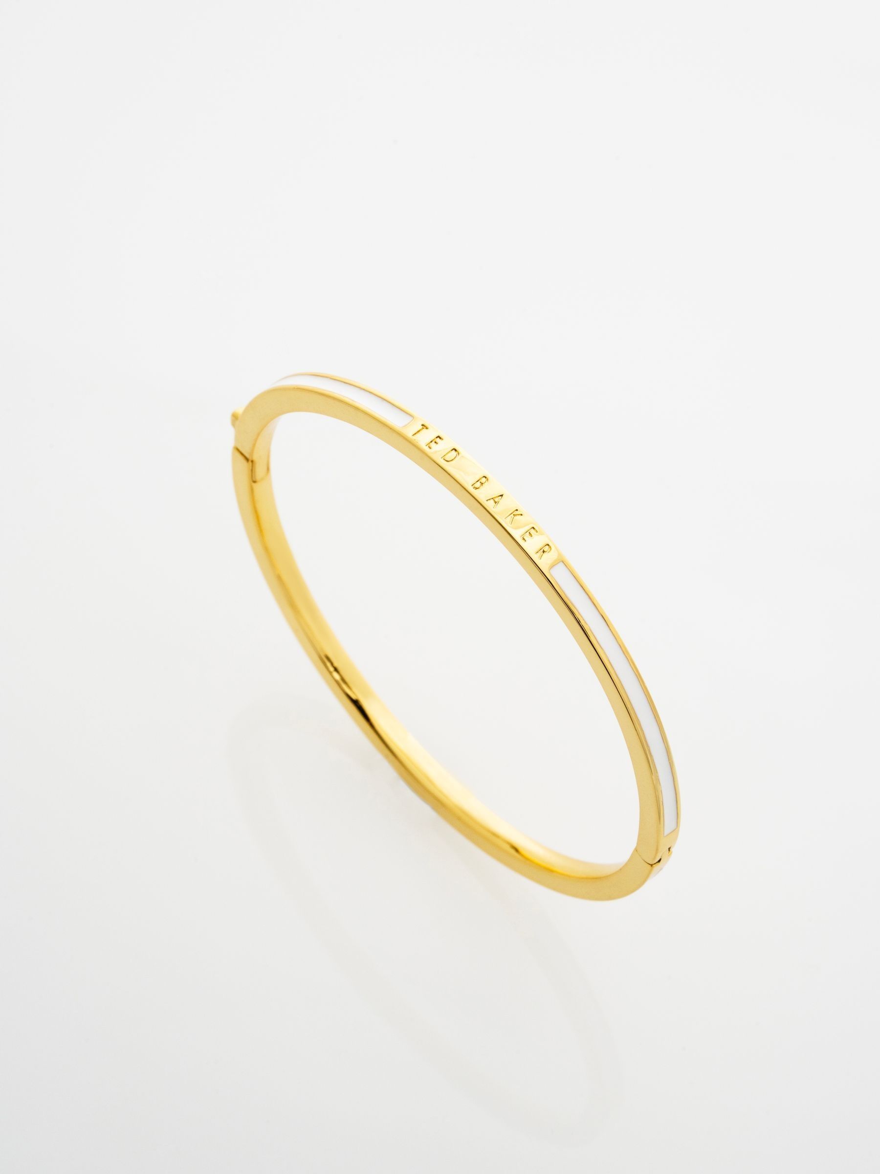 Buy Ted Baker Gold Tone/White Roley Classic Colour Enamel Slim Bangle ...